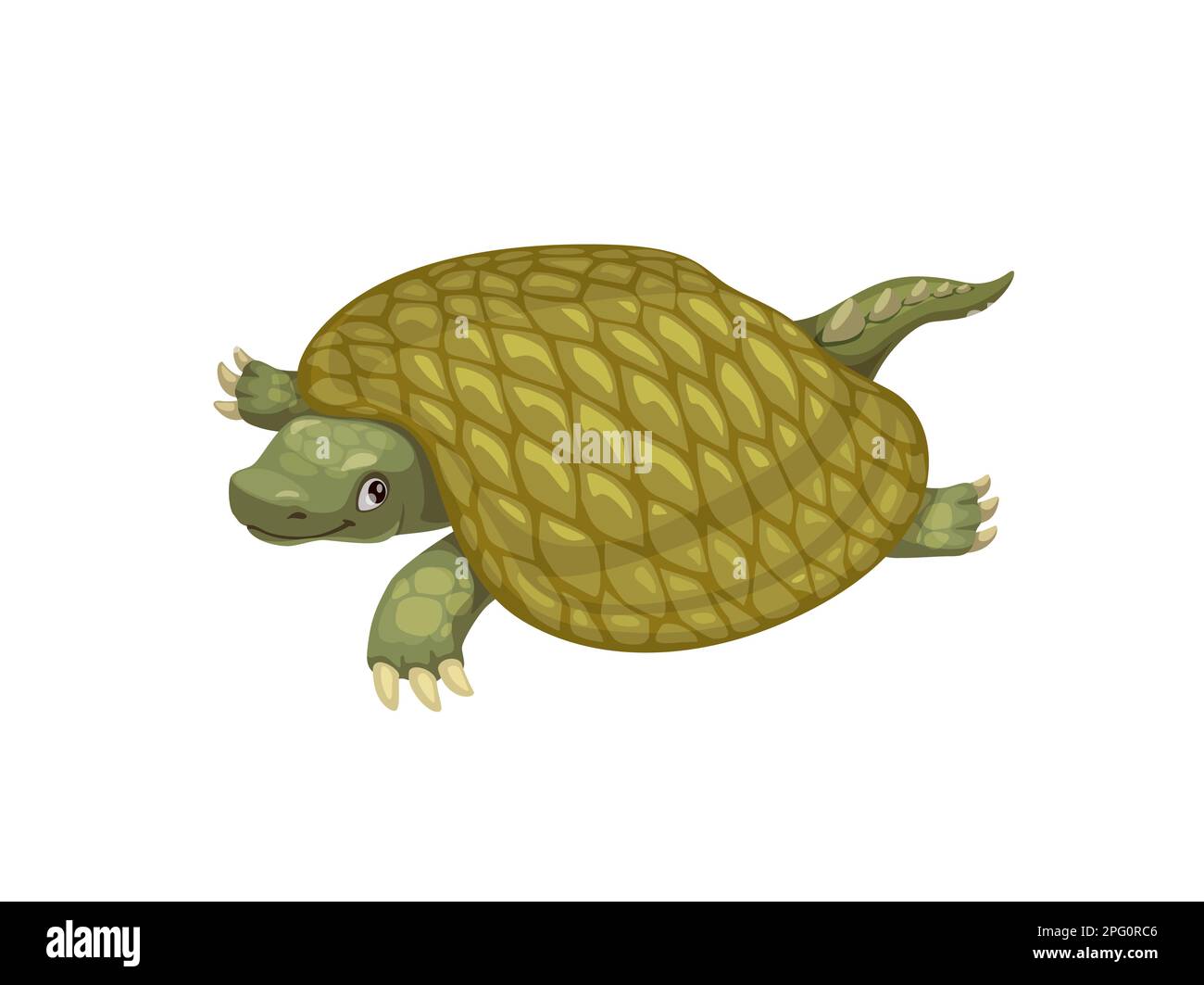 Cartoon henodus dinosaur character. Isolated vector prehistoric turtle ...
