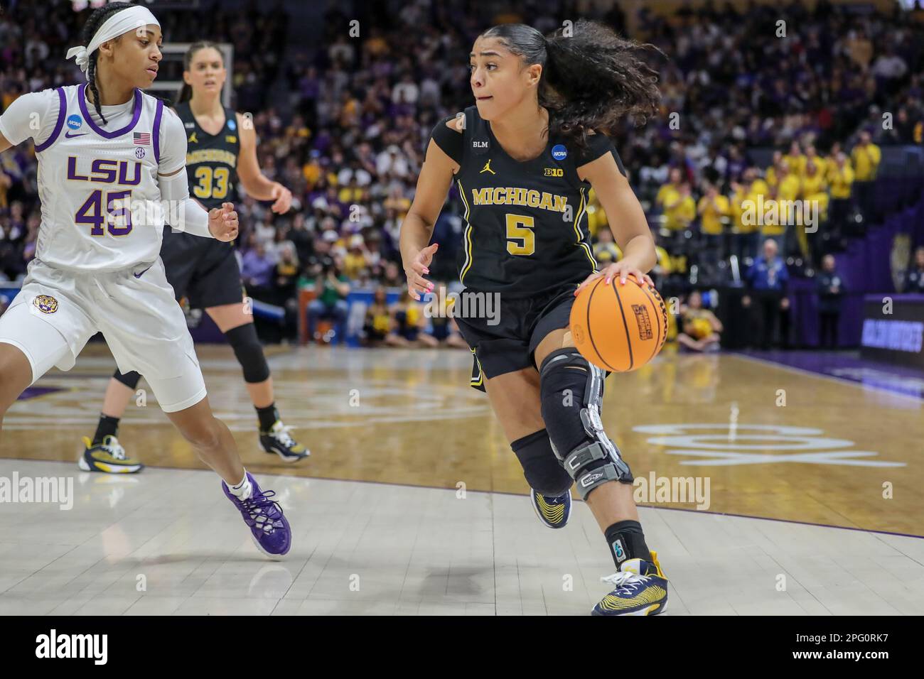 Baton Rouge, USA. 19th Mar, 2023. March 19, 2023: Michigan's Laila ...