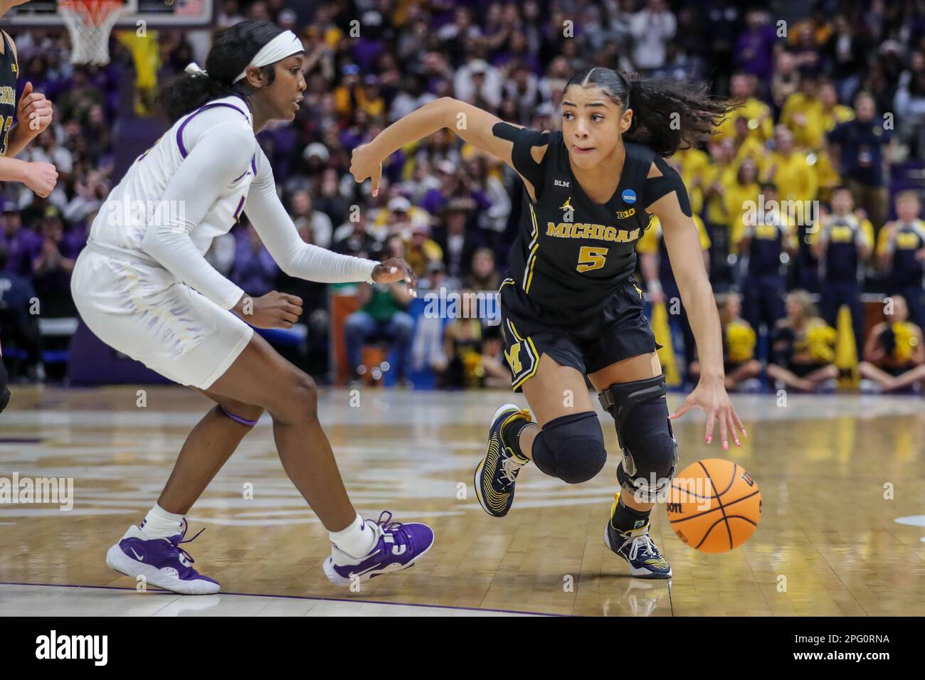 Baton Rouge, LA, USA. 19th Mar, 2023. Michigan's Laila Phelia (5 ...