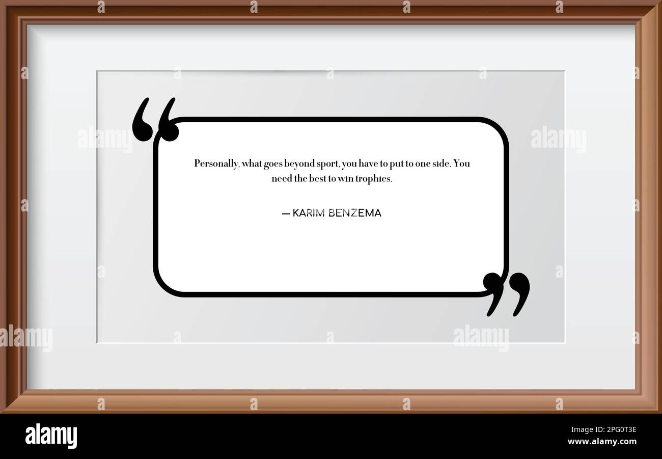 Karim benzema motivation Stock Vector Images - Alamy