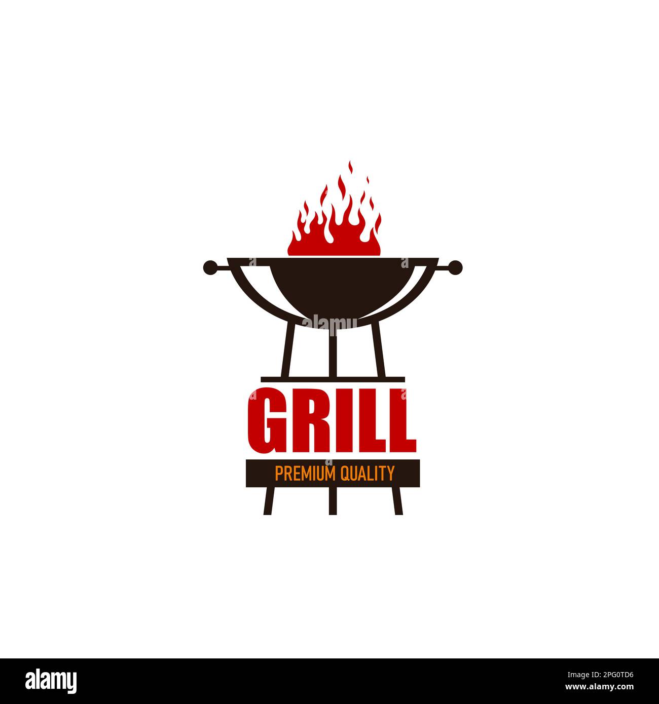 BBQ grill icon. Barbecue steakhouse, meat roast beef party or beefsteak ...
