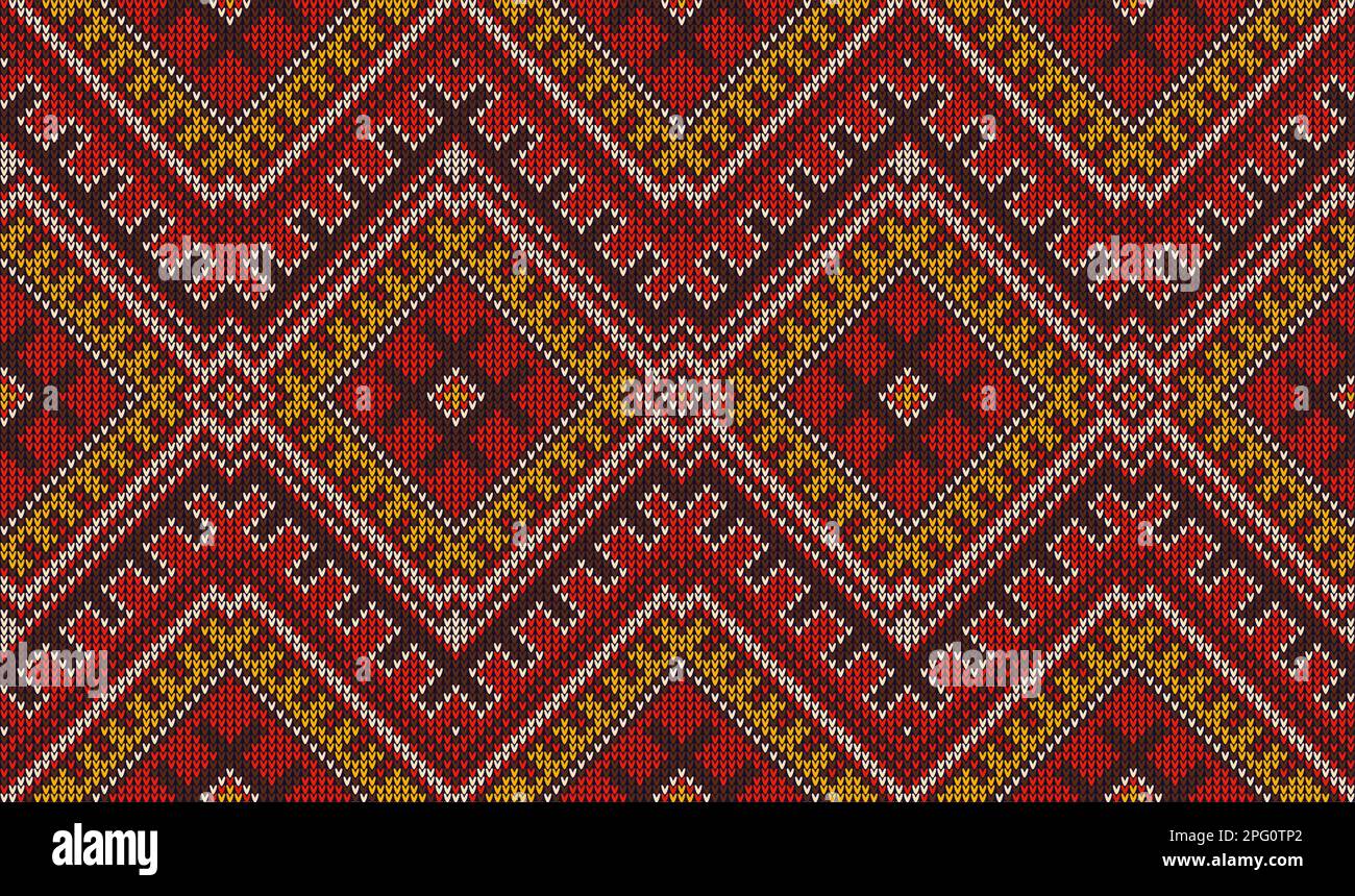 Seamless knitting zigzag pattern hi-res stock photography and images ...