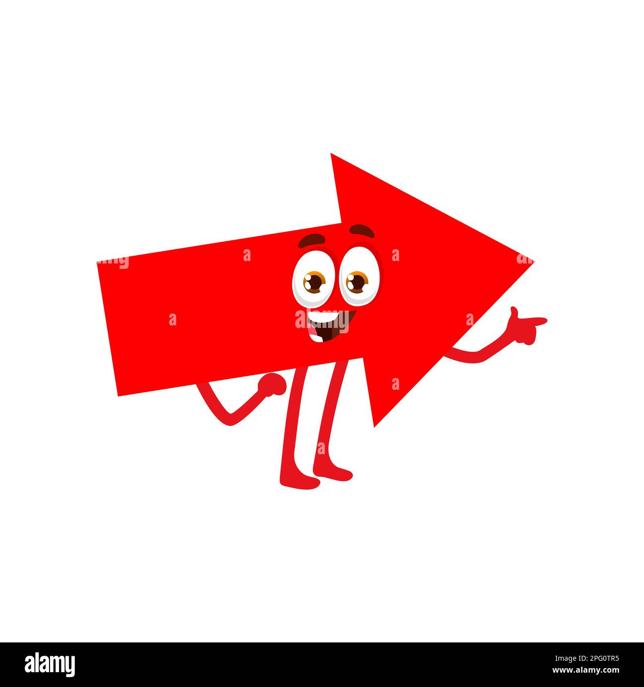 Red arrow shape character, mathematics and geometry figure. Math or ...