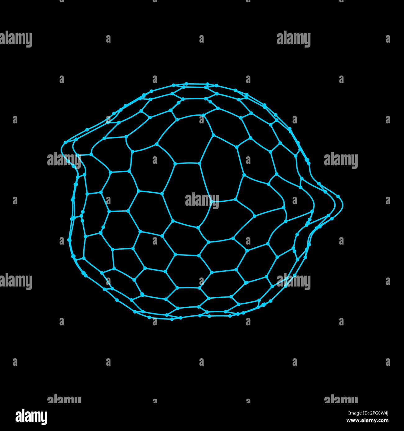 3D shape, futuristic science visualization sphere. Vector abstract ...