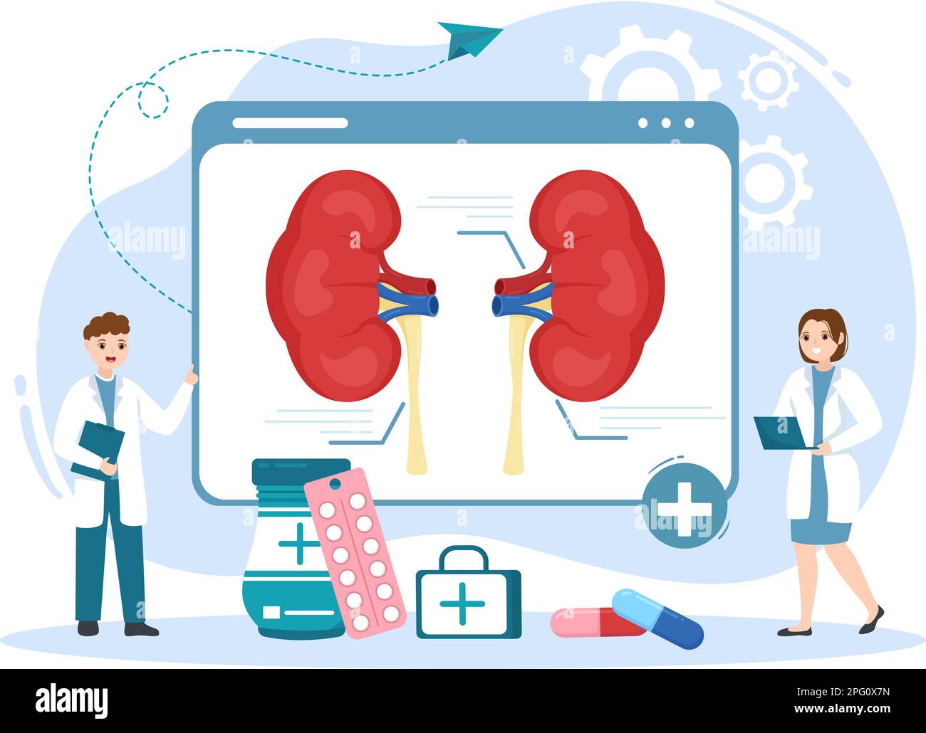 Nephrologist Illustration with Cardiologist, Proctologist and Treat ...