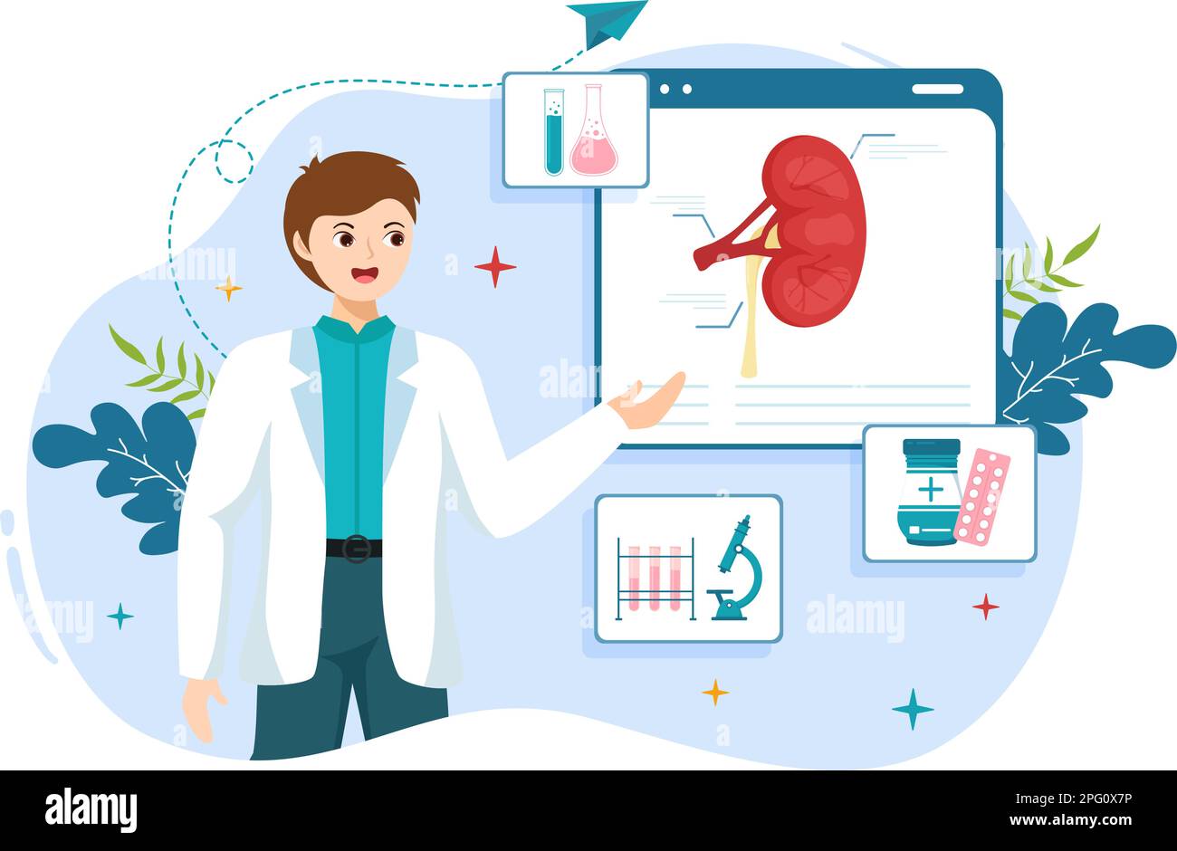 Nephrologist Illustration with Cardiologist, Proctologist and Treat ...