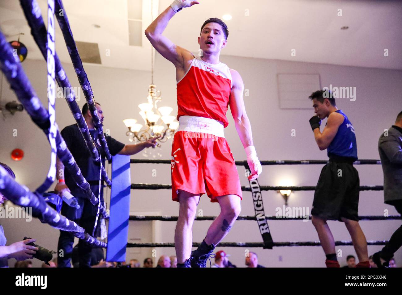 March 18 2023, Marconi Club, London Ontario Canada. Shawn So (Red) Vs ...