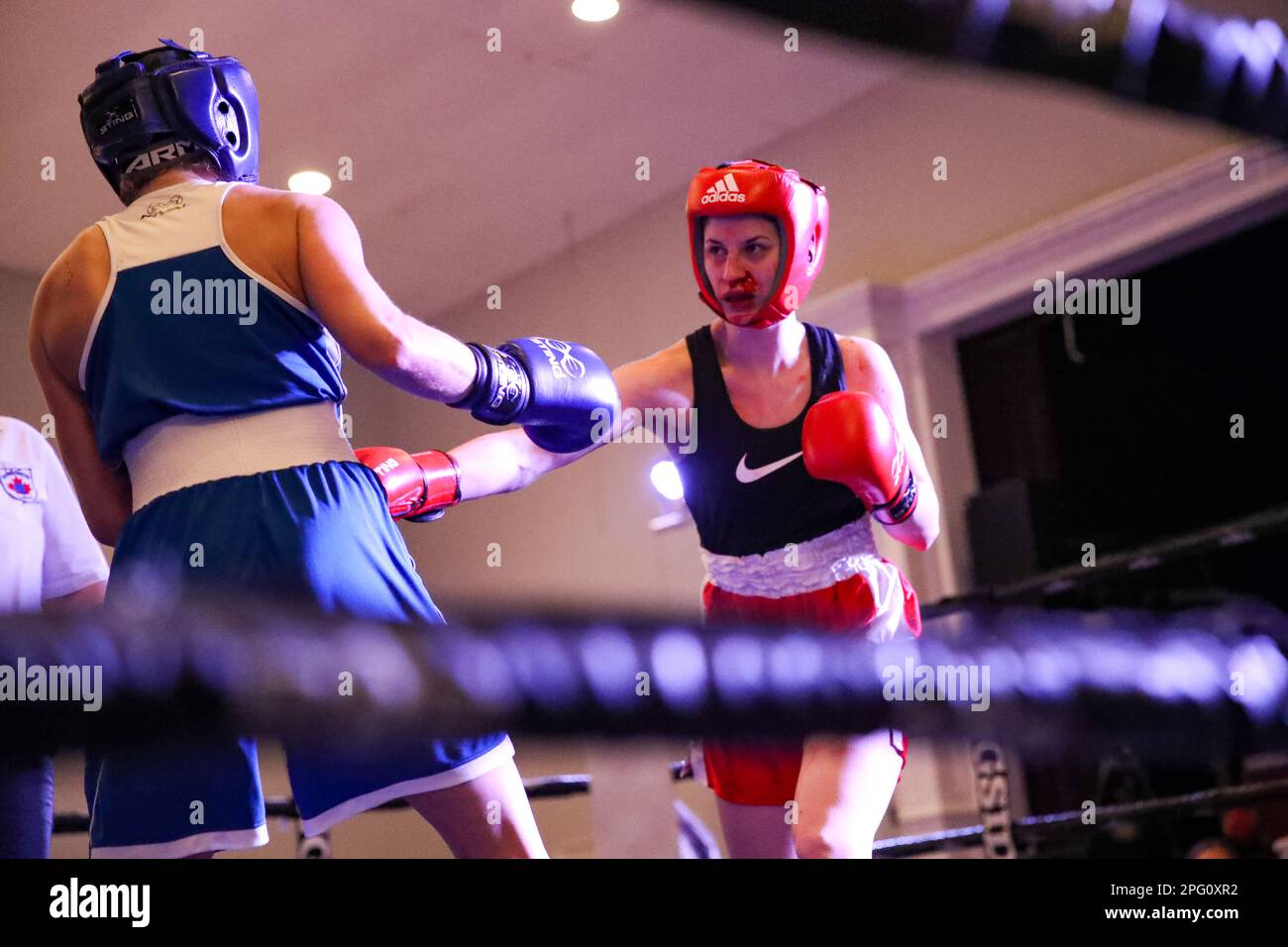 March 18 2023, Marconi Club, London Ontario Canada. Angela Leroy (Red ...