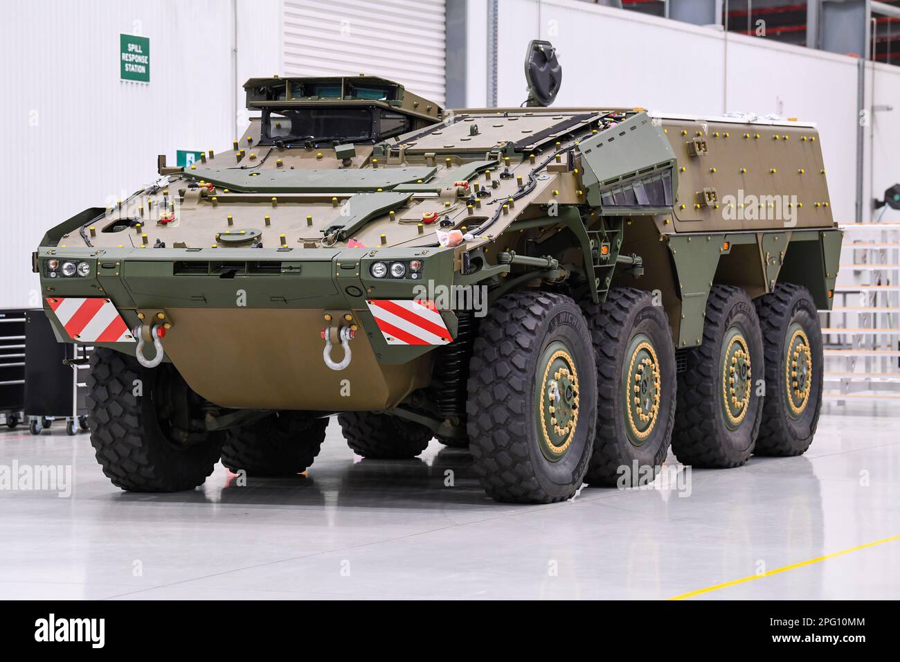 A Boxer Combat Reconnaissance Vehicles is seen at the Rheinmetall ...