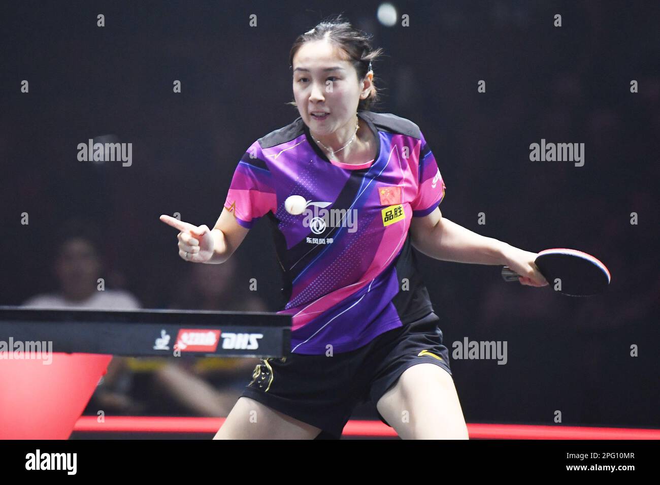 Singapore, Singapore. 19th Mar, 2023. Qian Tianyi (CHN) Table Tennis : WTT Singapore Smash 2023 ...