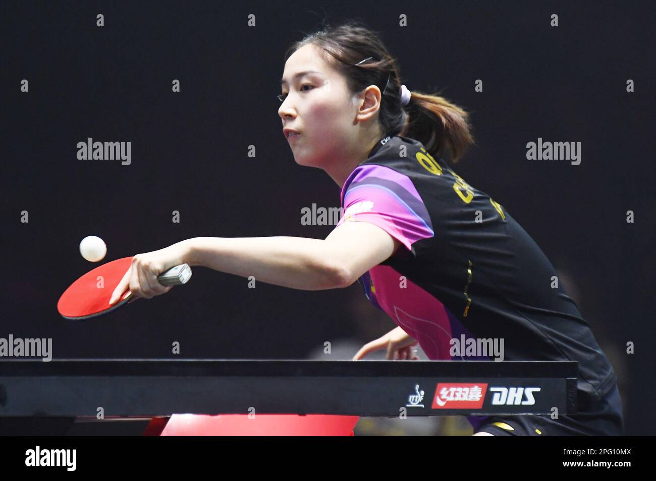 Singapore, Singapore. 19th Mar, 2023. Qian Tianyi (CHN) Table Tennis : WTT Singapore Smash 2023 ...
