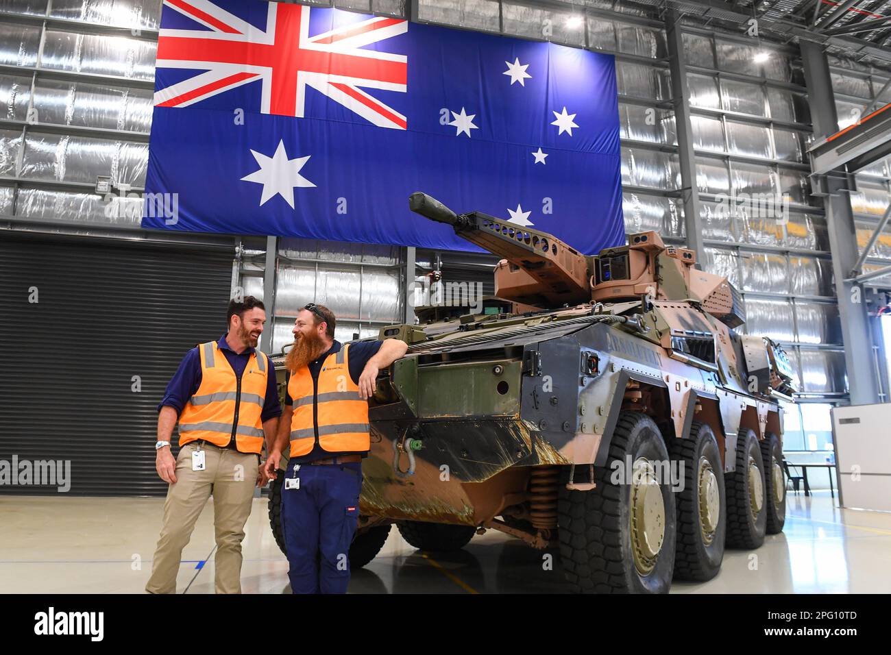 Maintenance planners Craig Simpson and Lee Campbell pose with A Boxer ...