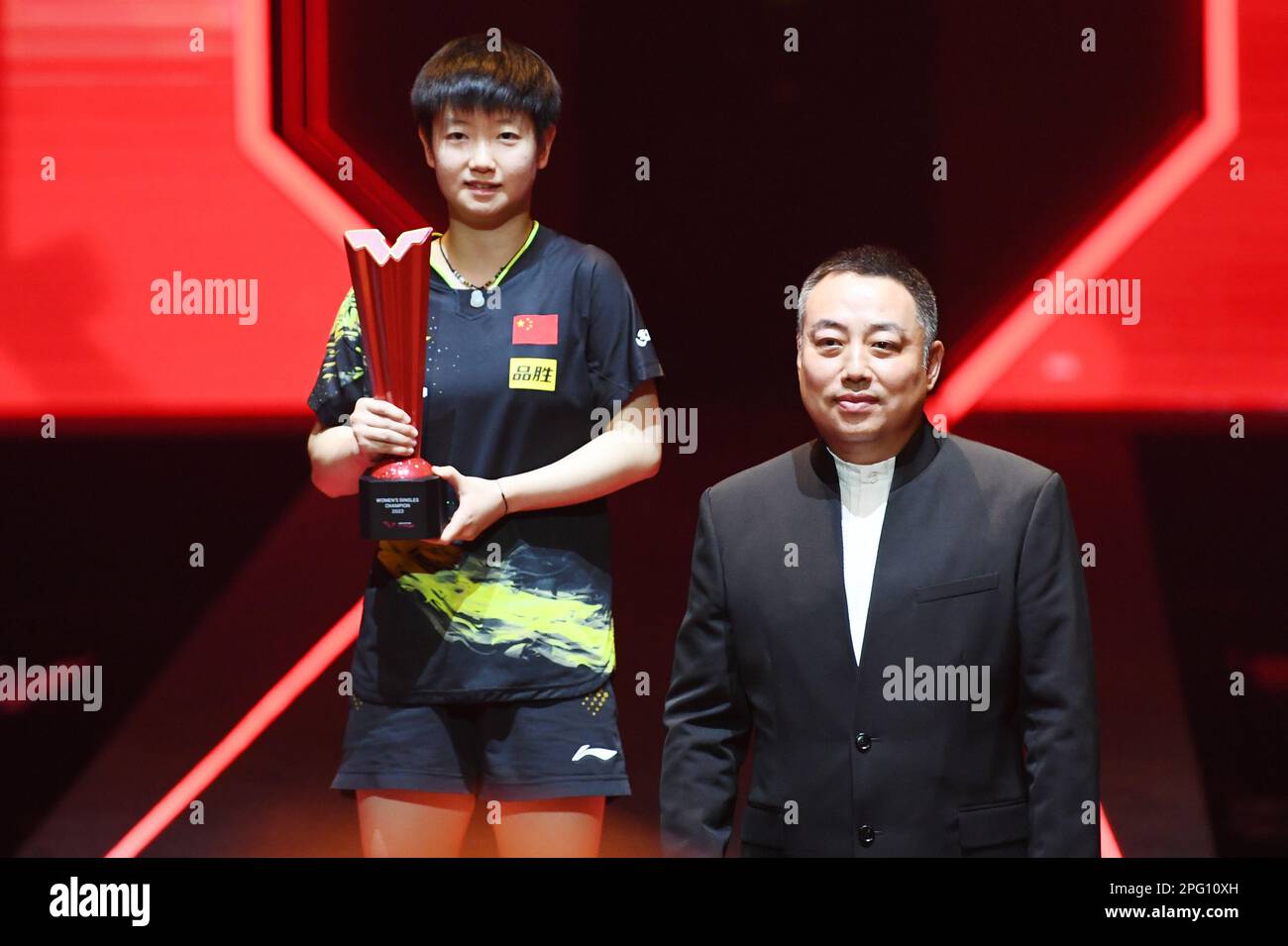 Singapore, Singapore. 19th Mar, 2023. Sun Yingsha (CHN), Liu Guoliang ...