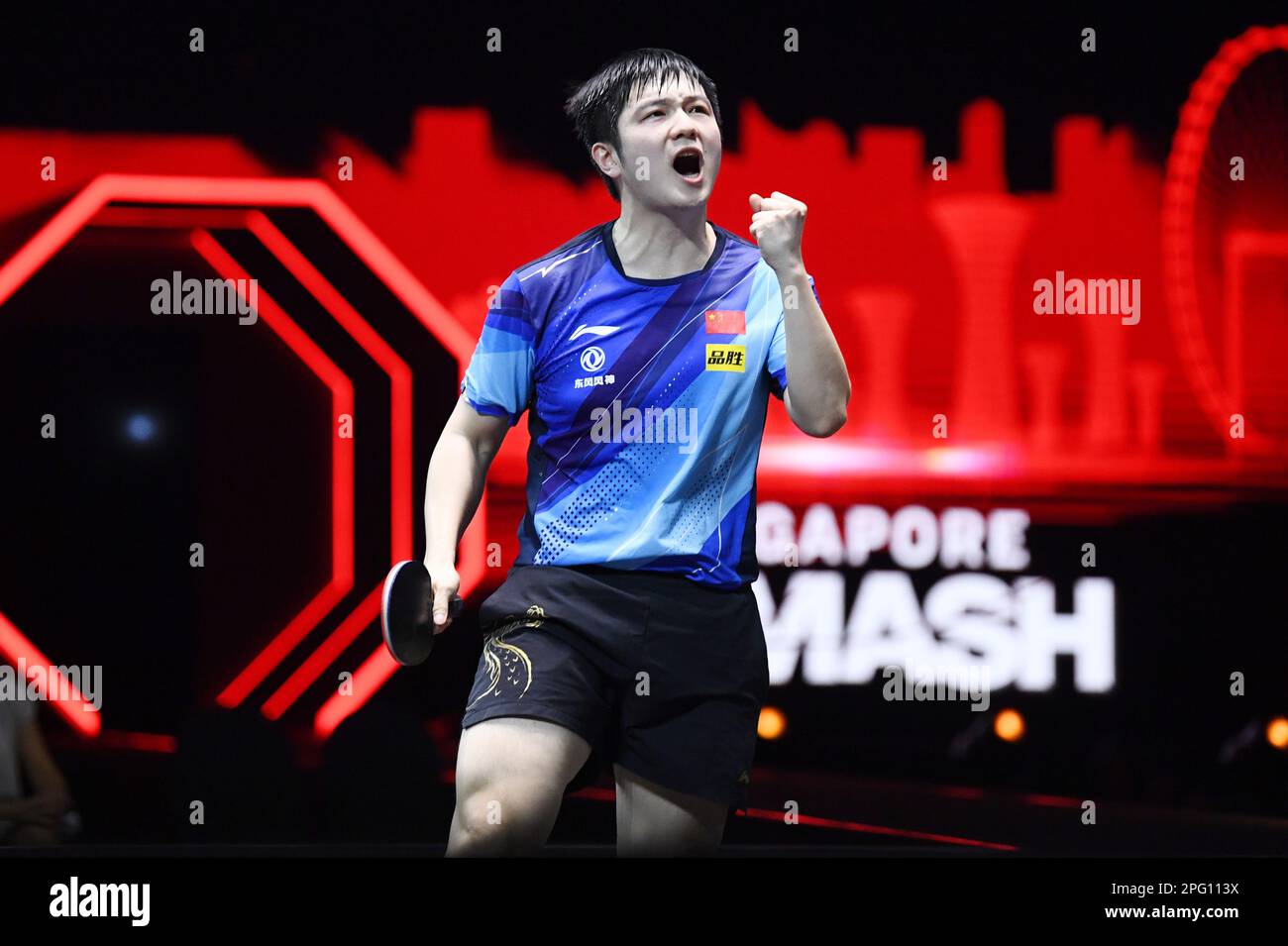Singapore, Singapore. 19th Mar, 2023. Fan Zhendong (CHN) Table Tennis : WTT Singapore Smash 2023 ...