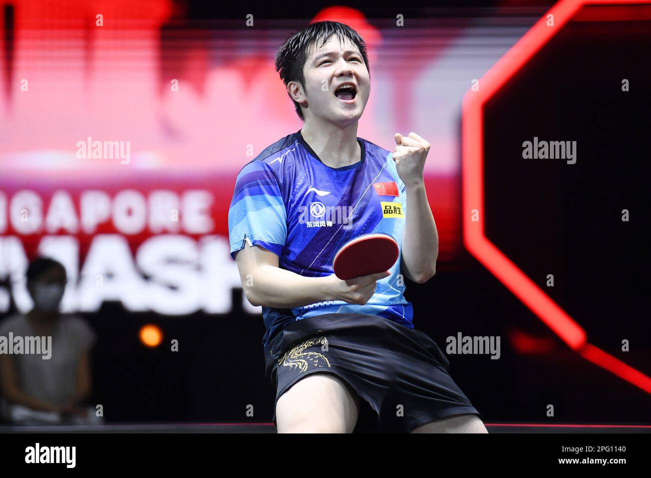 Singapore, Singapore. 19th Mar, 2023. Fan Zhendong (CHN) Table Tennis : WTT Singapore Smash 2023 ...