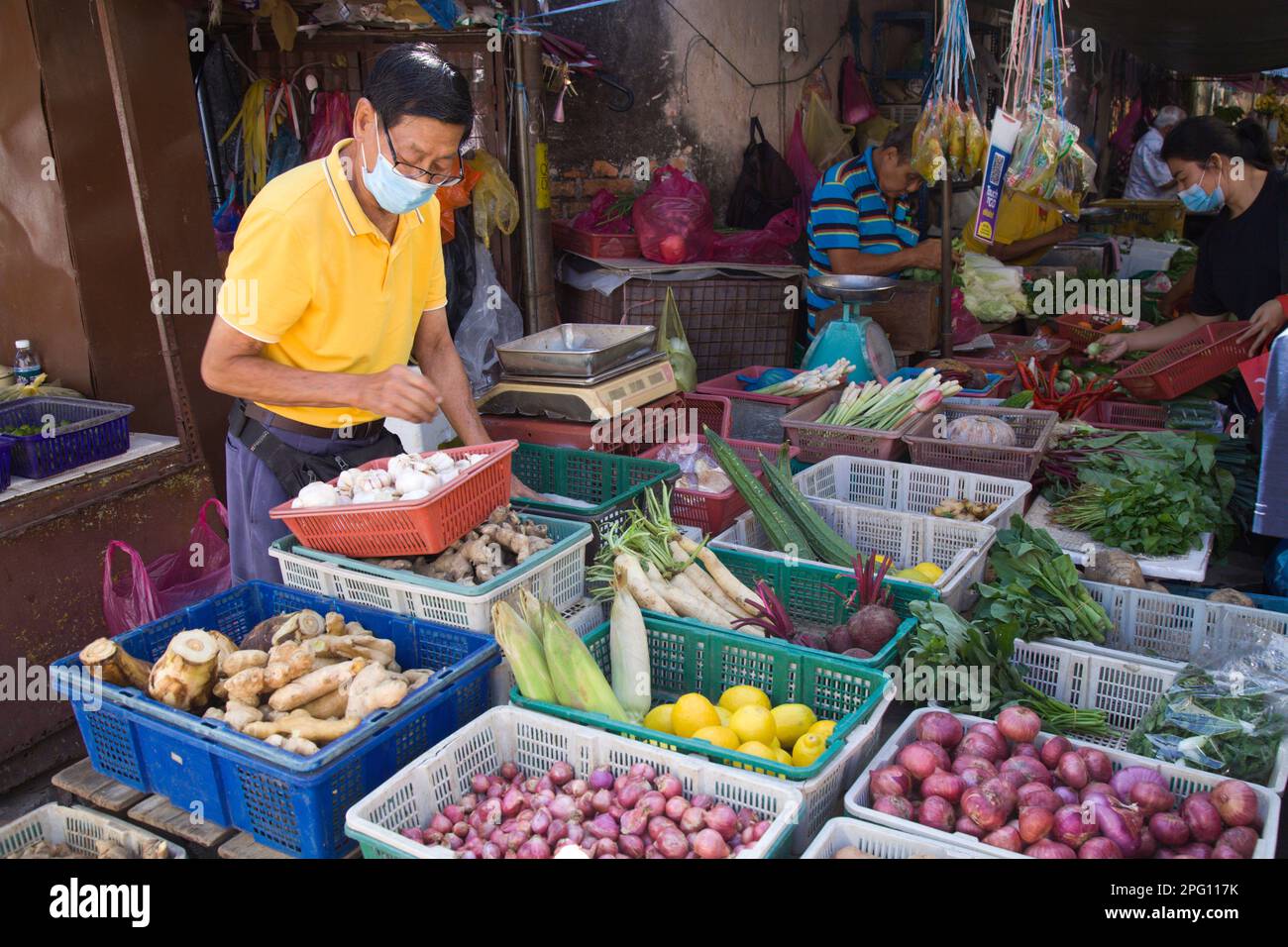 Malaysia, Penang, Georgetown, market, vegetables, food Stock Photo - Alamy
