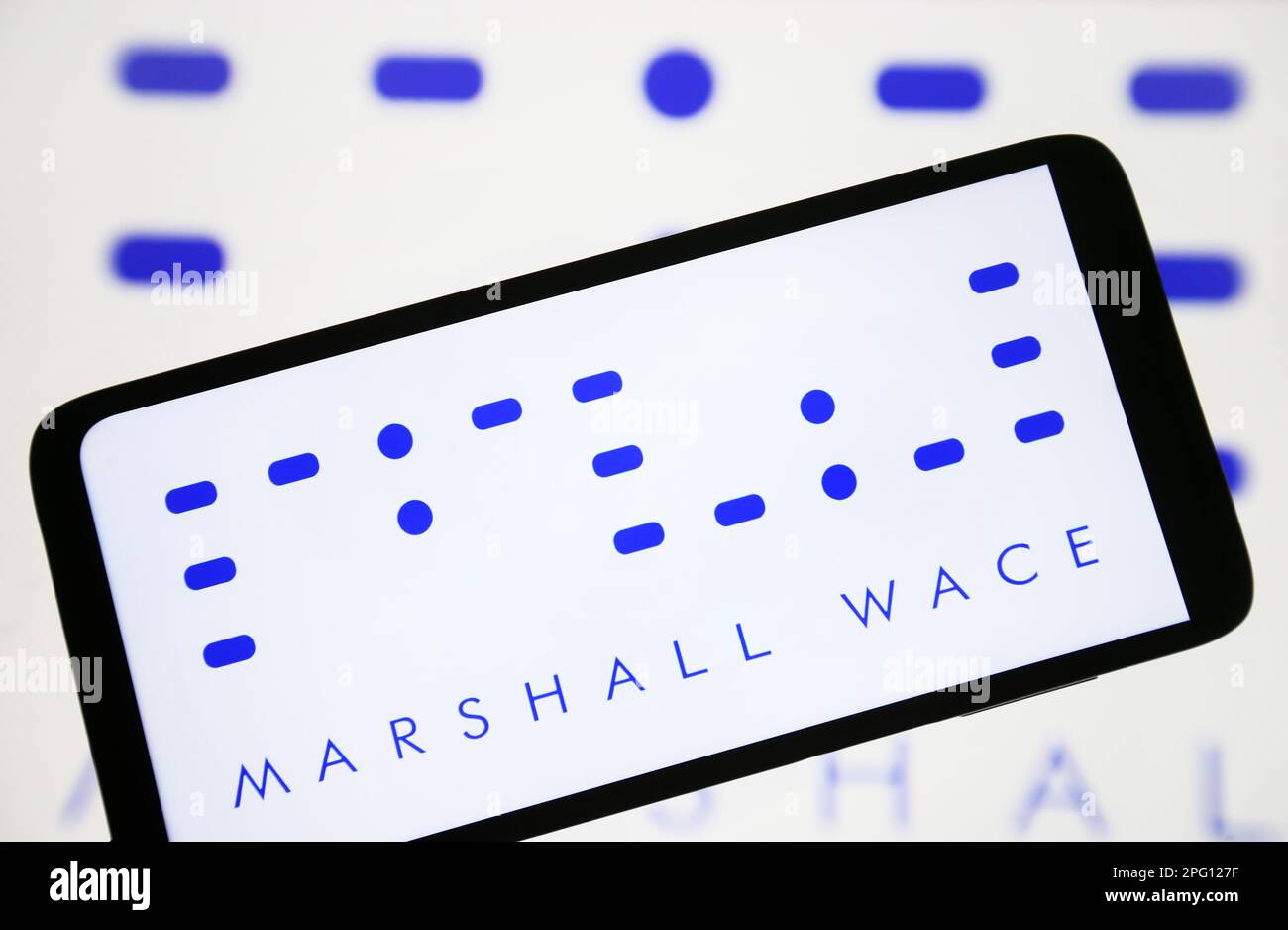 Ukraine. 19th Mar, 2023. In this photo illustration, a Marshall Wace ...