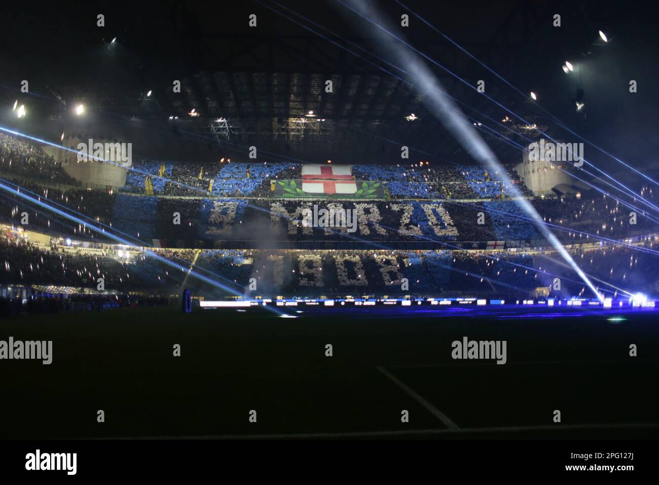 Inter fans coreography during the Italian Serie A football match ...