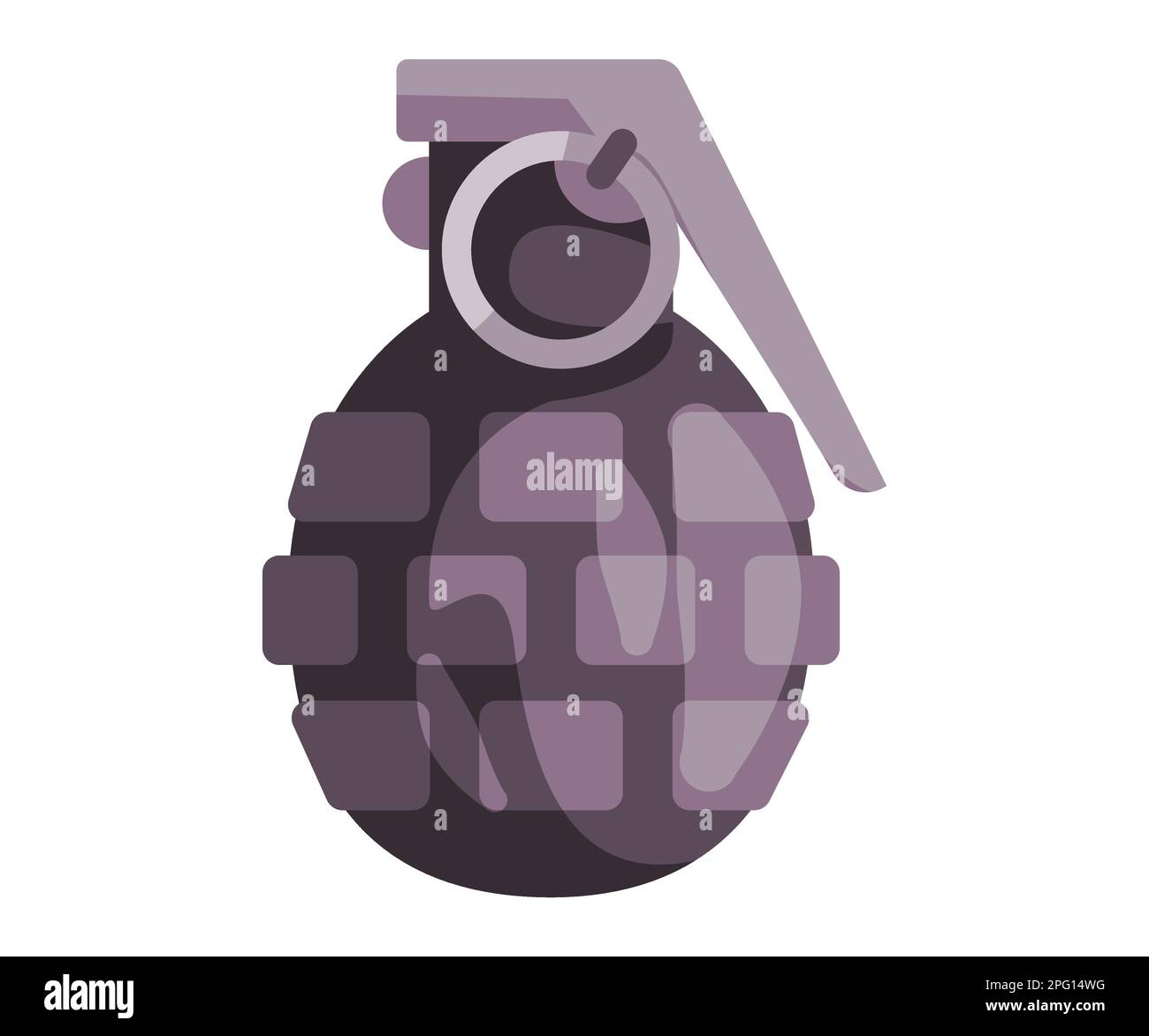 Hand grenado bomb war object cartoon icon drawing illustration Stock ...