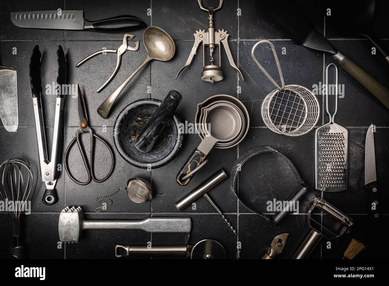 Various kitchen utensils set hi-res stock photography and images - Alamy