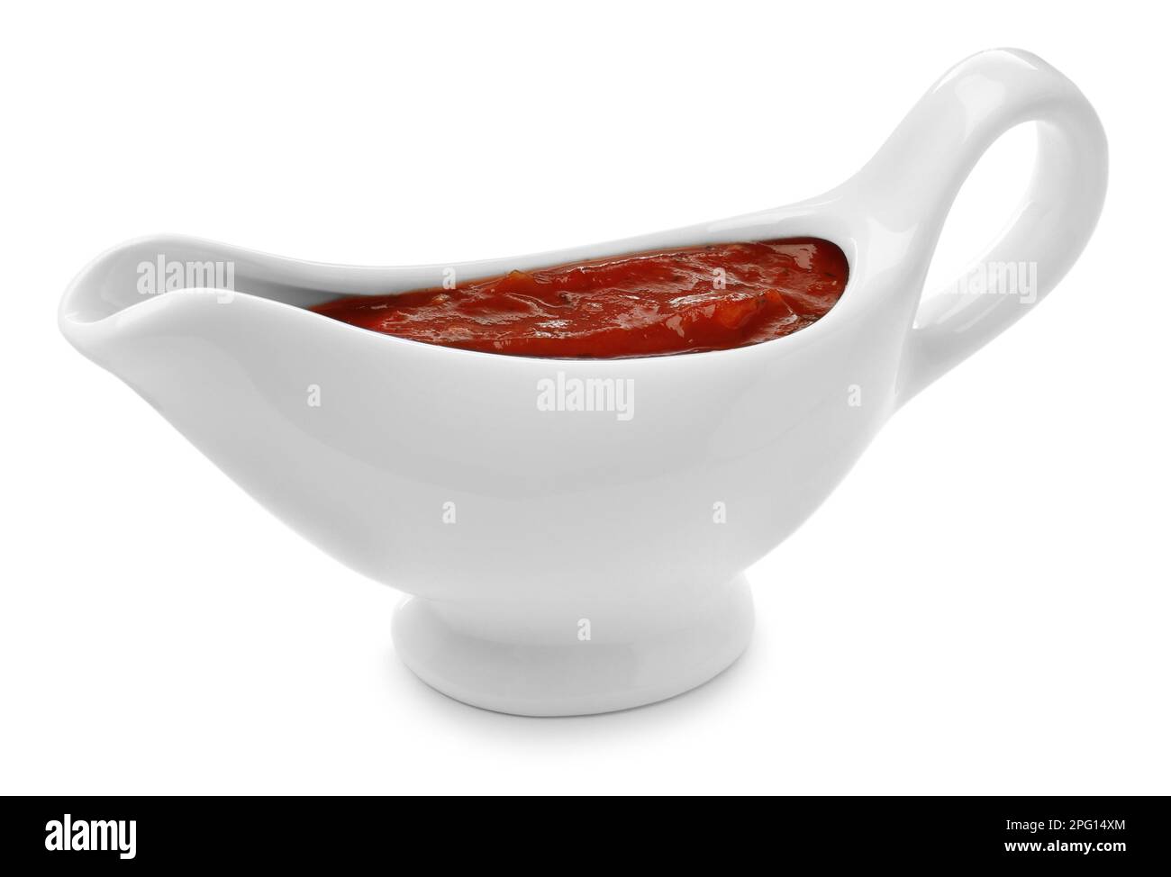 Ceramic boat with barbecue sauce isolated on white Stock Photo - Alamy