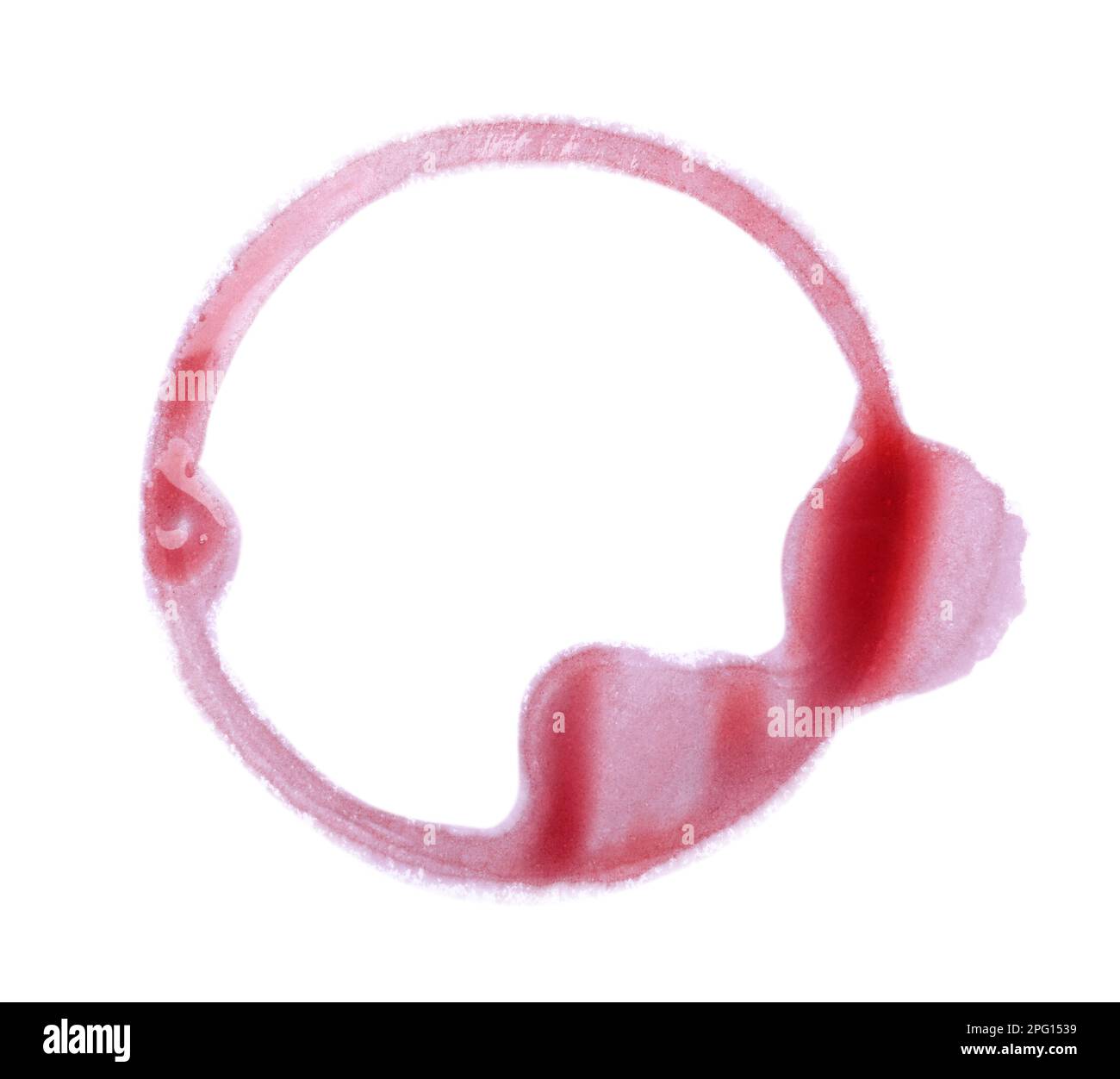 Red wine ring on white background, top view Stock Photo - Alamy