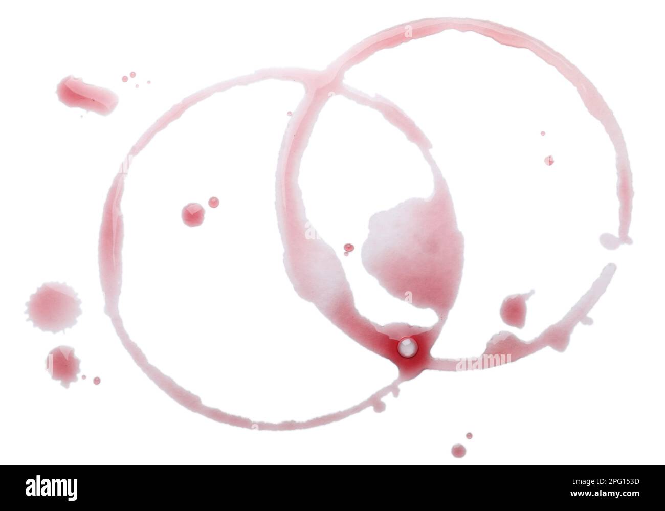Red wine rings and drops on white background, top view Stock Photo - Alamy