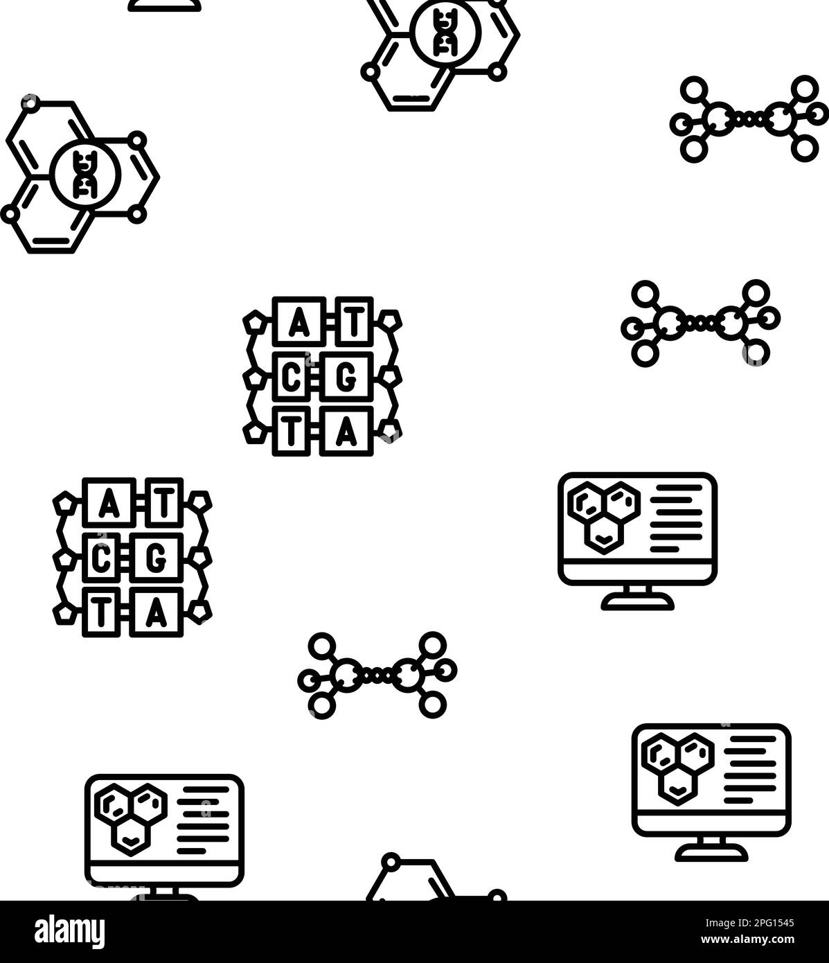 molecule chemistry science vector seamless pattern Stock Vector Image ...