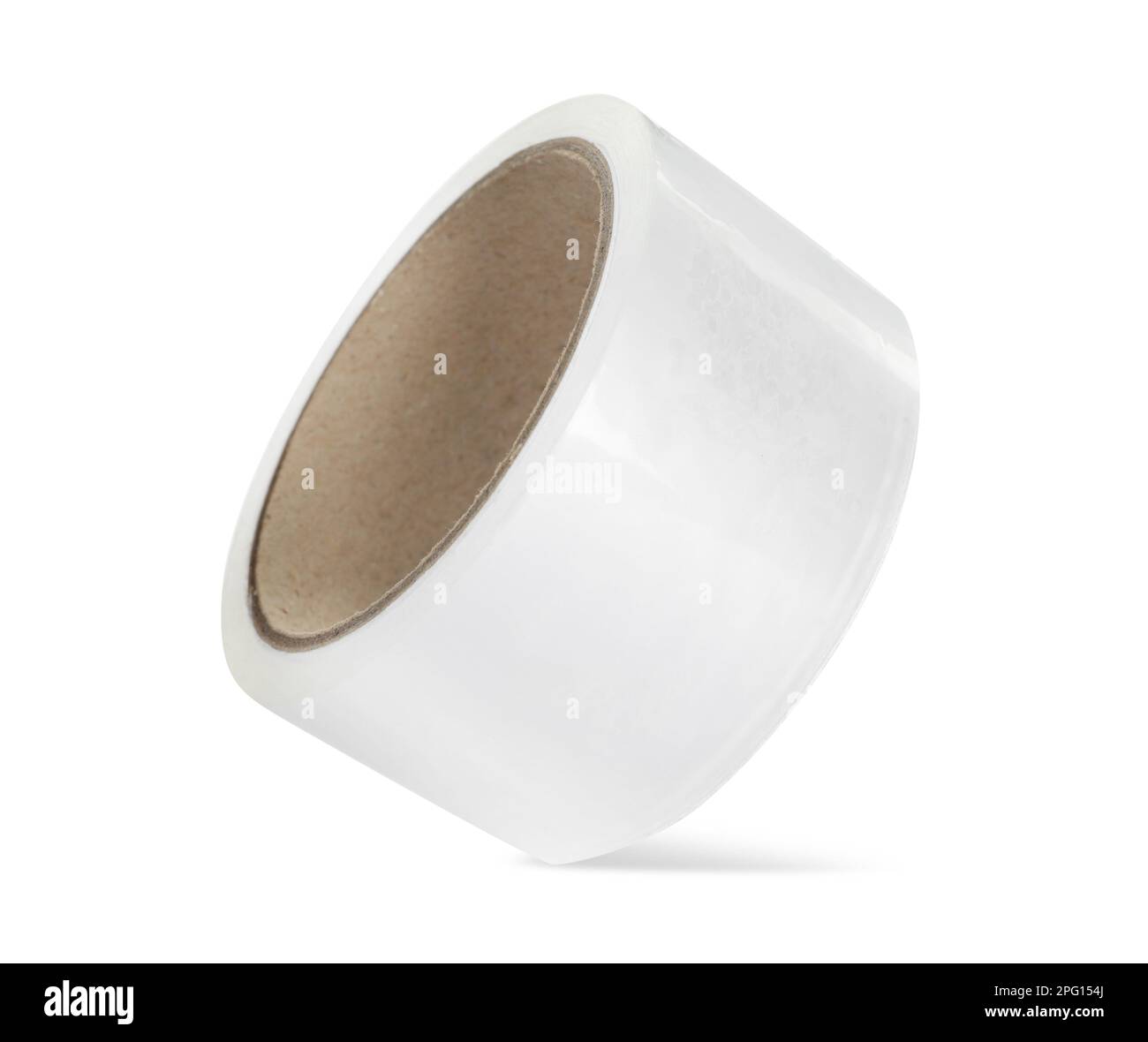 Roll of adhesive tape on white background Stock Photo - Alamy