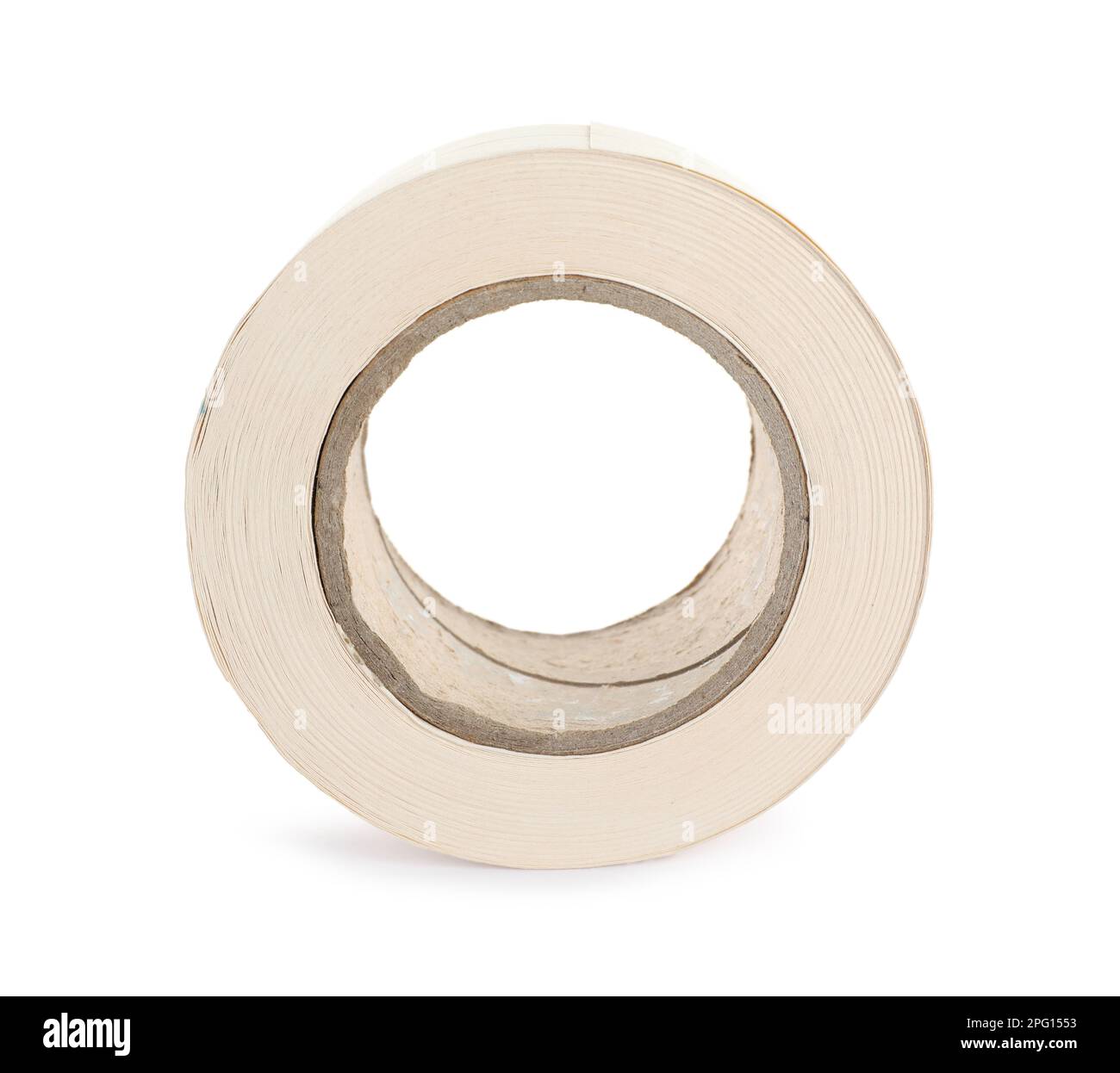 Roll of adhesive tape on white background Stock Photo - Alamy