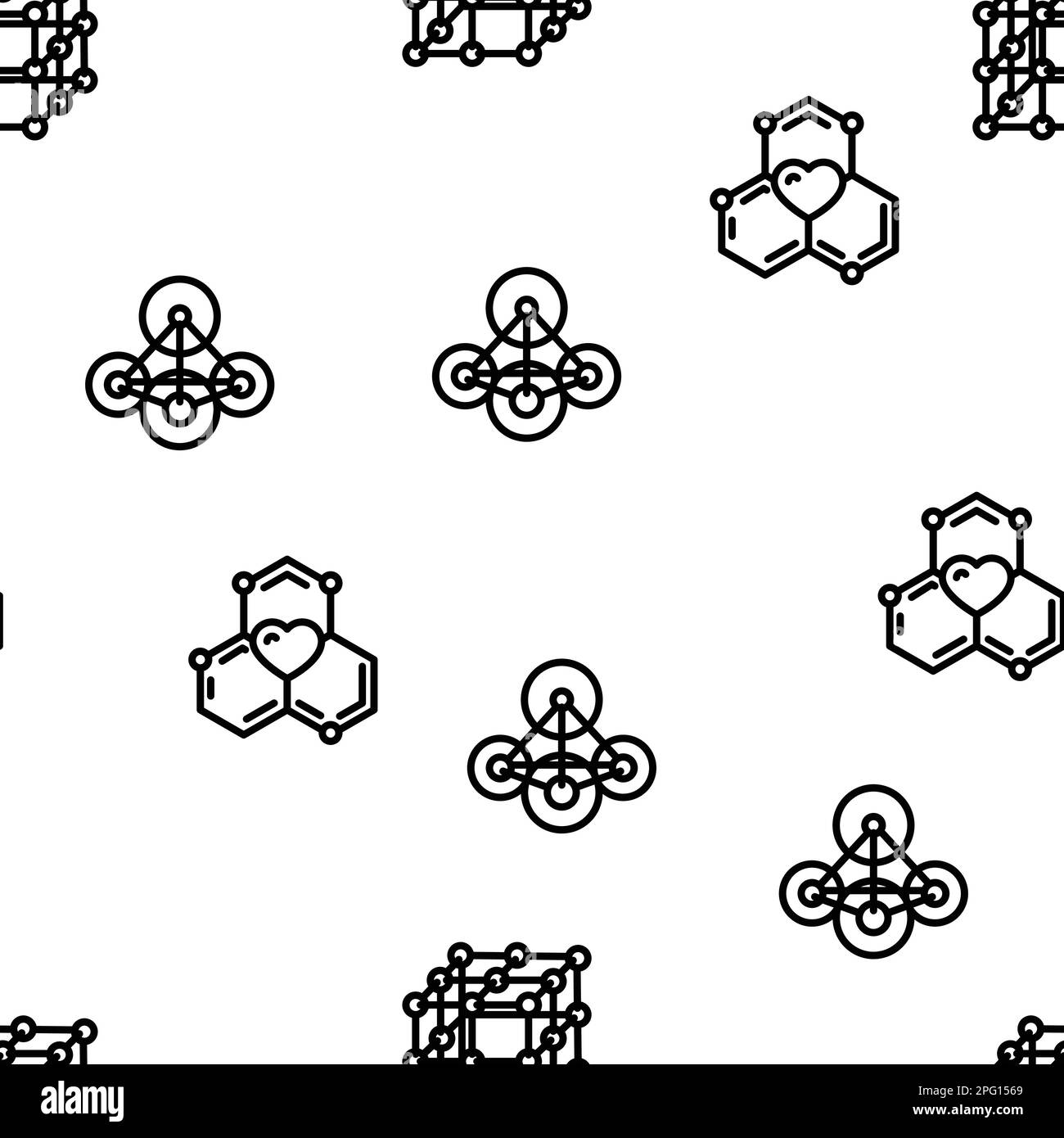 molecule chemistry science vector seamless pattern Stock Vector Image ...