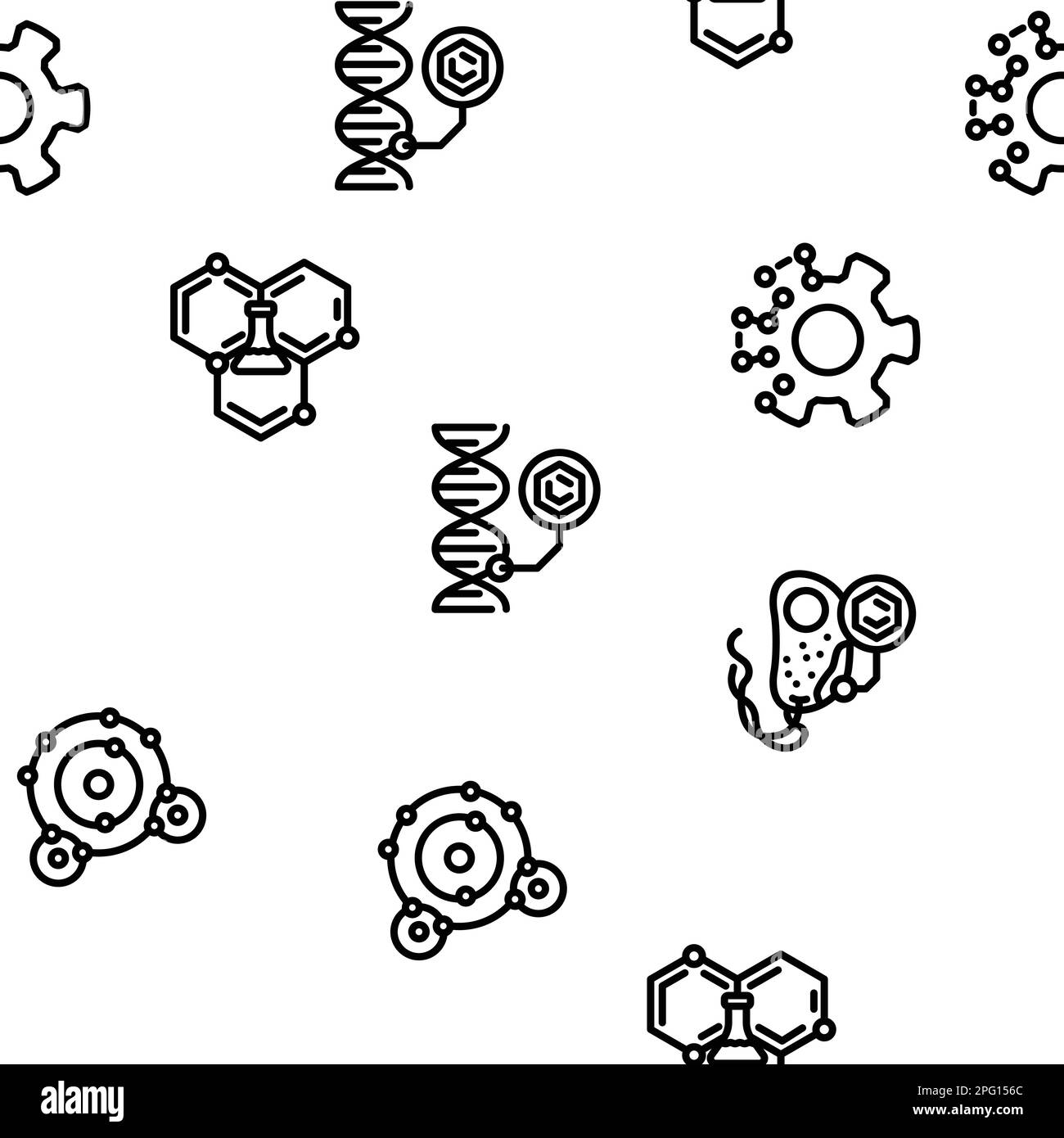 molecule chemistry science vector seamless pattern Stock Vector Image ...