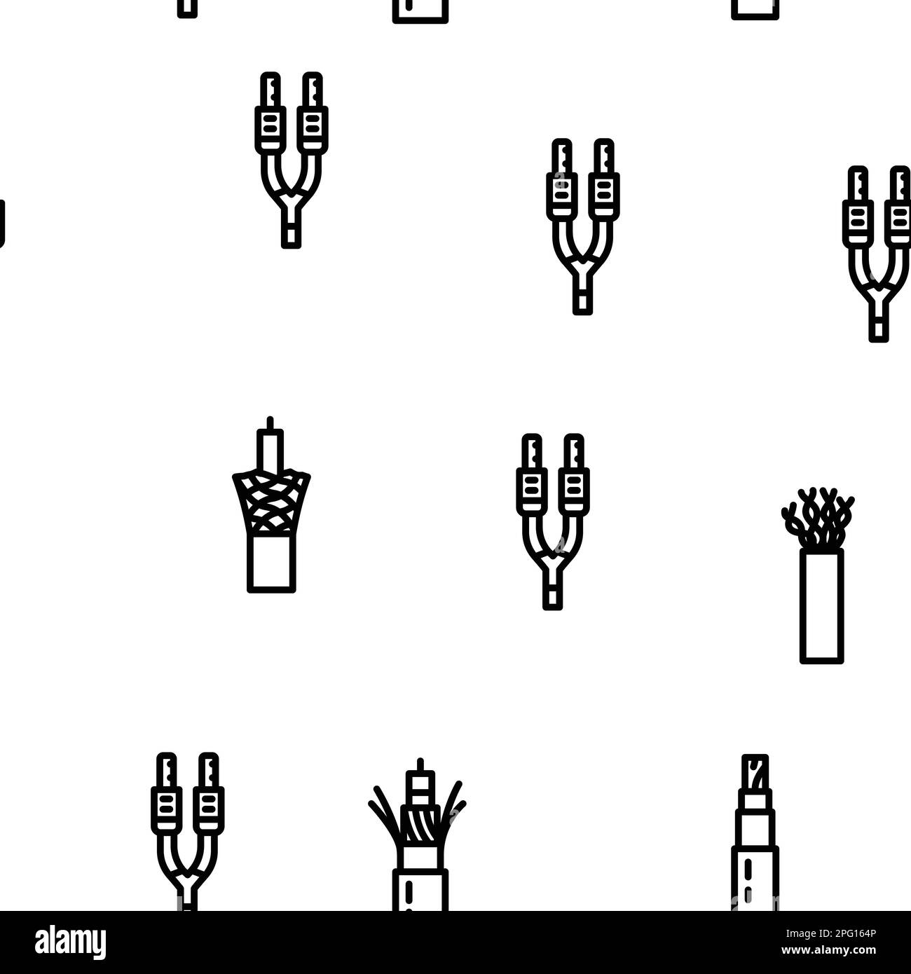 wire cable cord vector seamless pattern Stock Vector Image & Art - Alamy