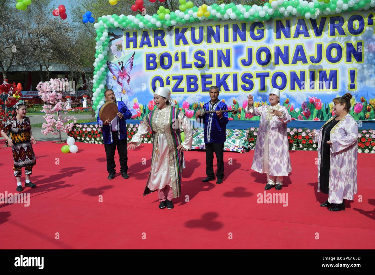 Celebration of the spring Central Asian traditional Nowruz festival in ...