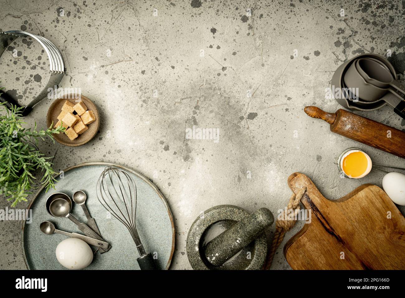 Baking utensils and ingredients Stock Photo - Alamy