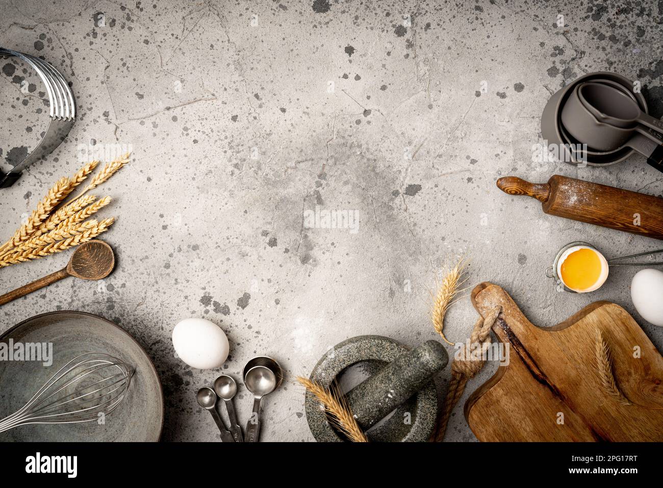 Baking utensils and ingredients Stock Photo - Alamy