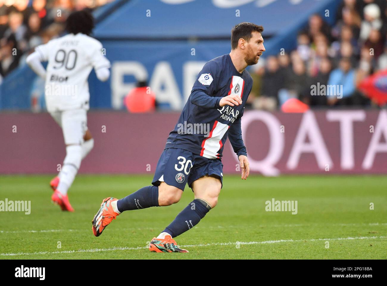 Paris, France. 19th Mar, 2023. Paris Saint Germain's striker Lionel ...
