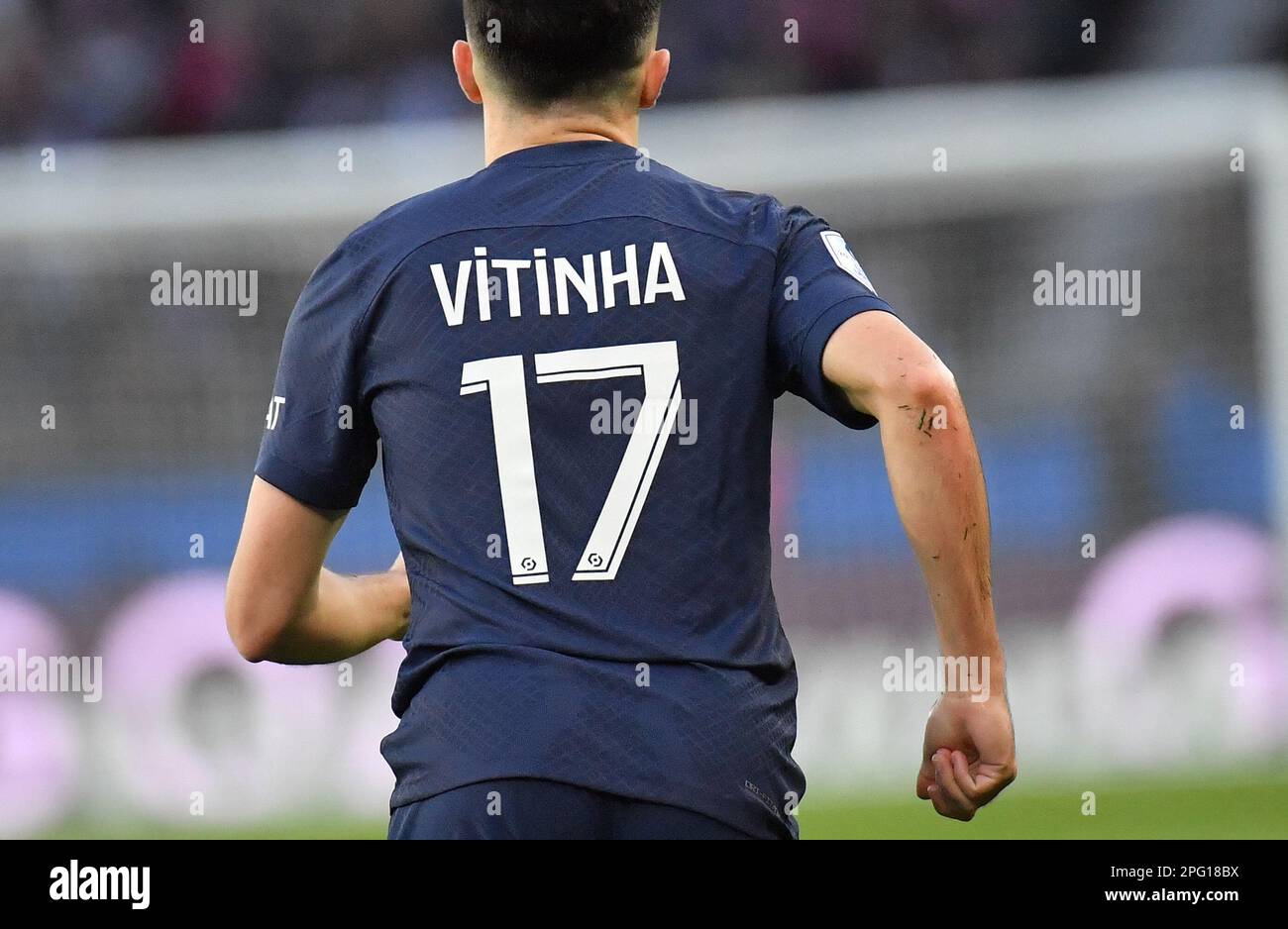 Paris, France. 19th Mar, 2023. Paris Saint Germain's Vitinha during the ...