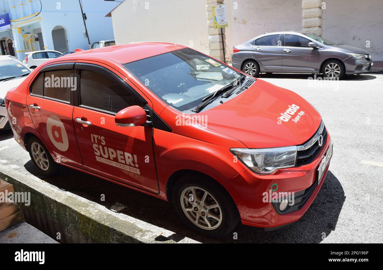 Air Asia car parked on Penang street Malaysia Stock Photo - Alamy