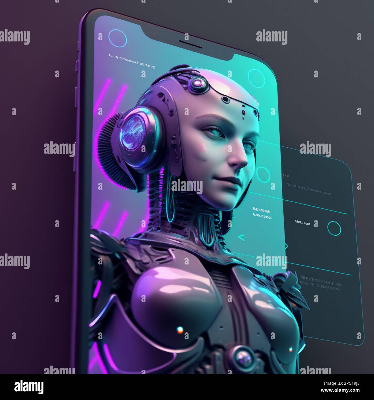 Chatbot face woman hi-res stock photography and images - Alamy