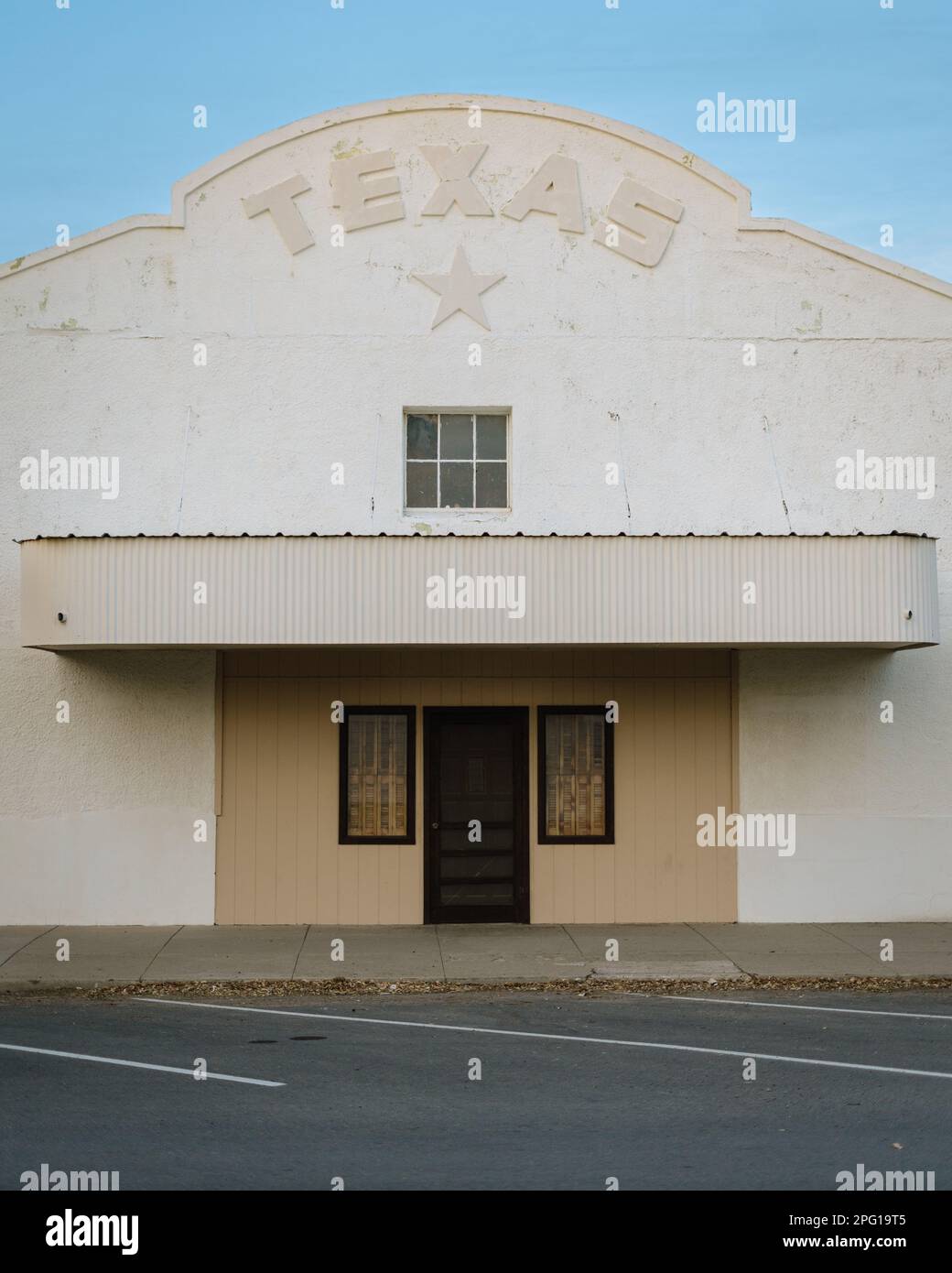 Texas sign on a building, Marfa, Texas Stock Photo - Alamy