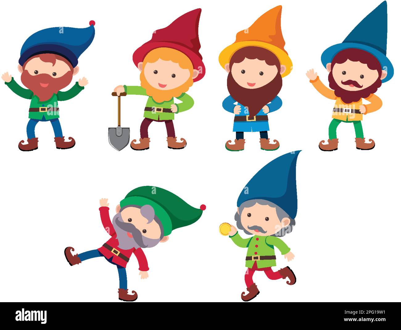 Set of dwarf cartoon illustration Stock Vector Image & Art - Alamy