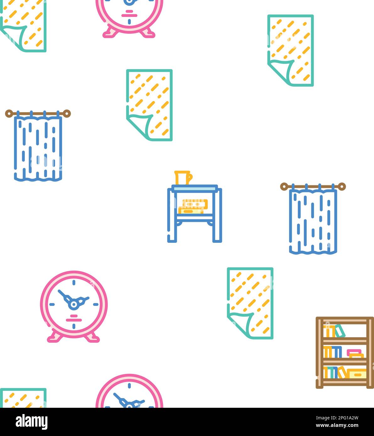 living room interior vector seamless pattern Stock Vector Image & Art ...