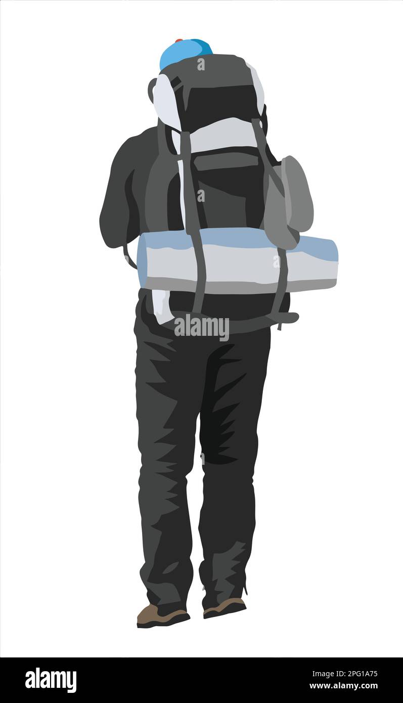 Black backpack isolated on Stock Vector Images - Alamy