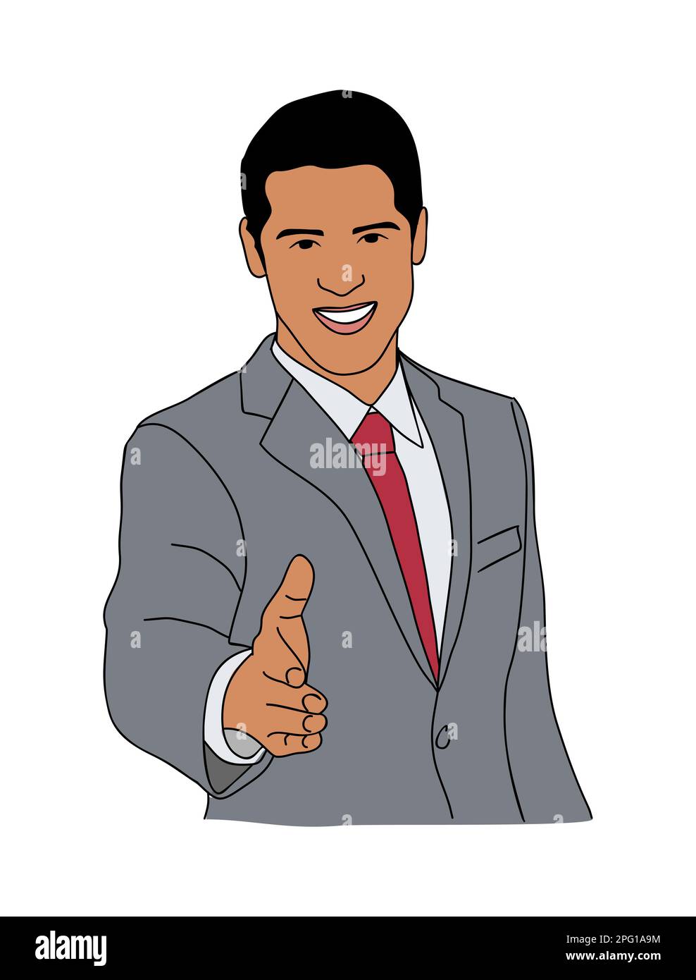 Cartoon handshake hi-res stock photography and images - Alamy