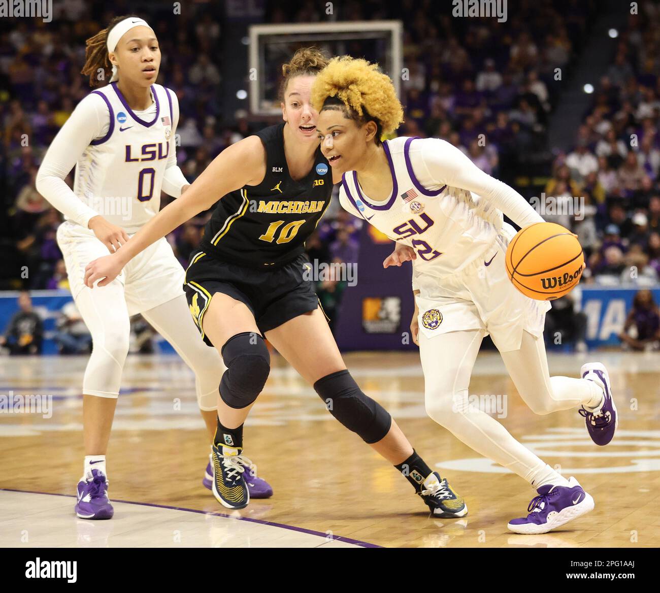 Baton Rouge, USA. 19th Mar, 2023. LSU Tigers guard Jasmine Carson (2 ...