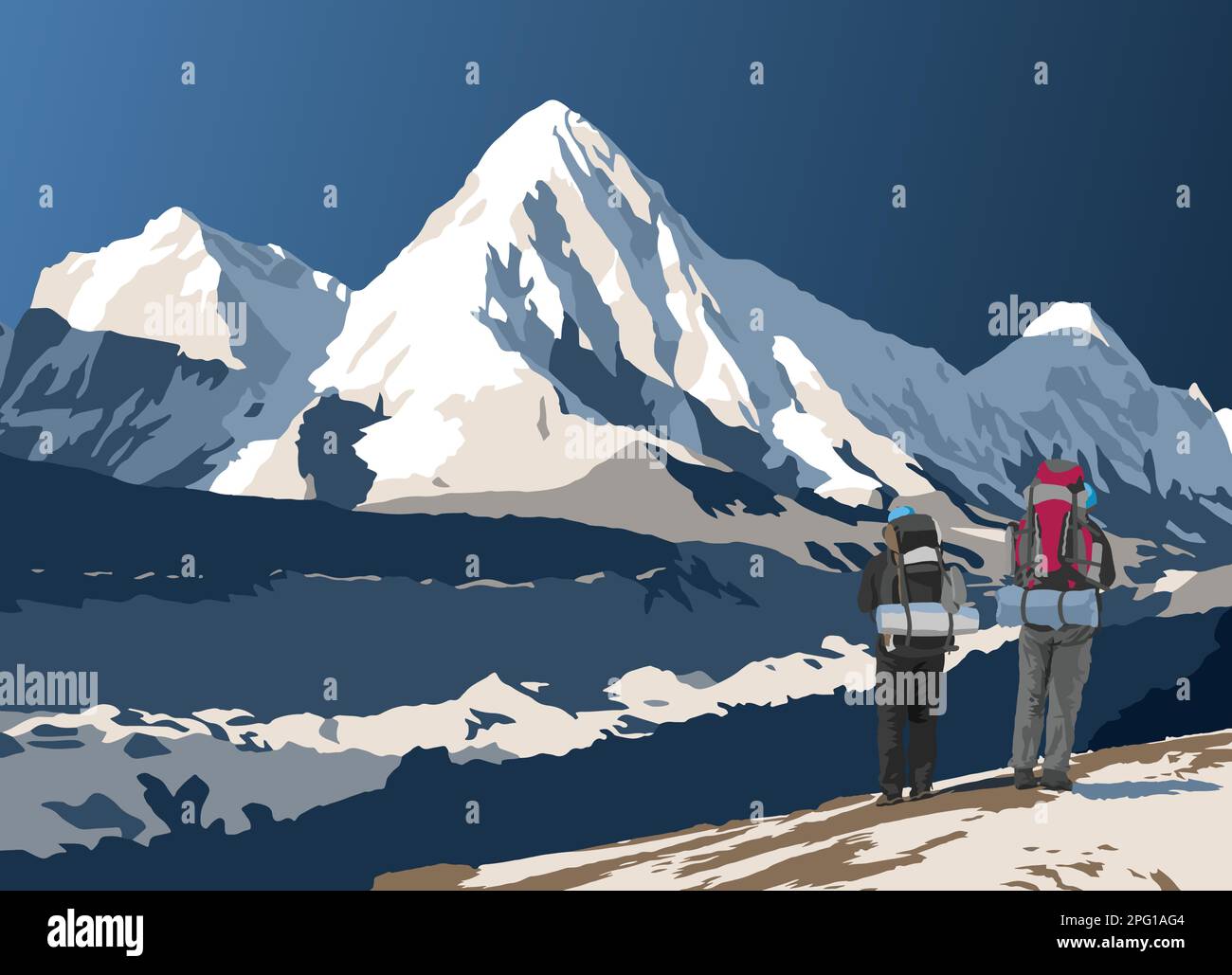 Alpine Glacier Clipart