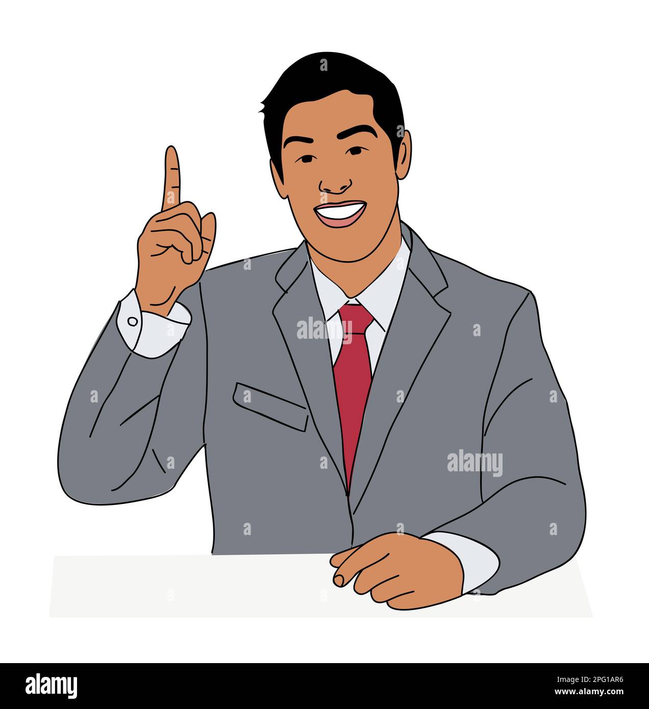 Selective focus handsome smiling Stock Vector Images - Alamy