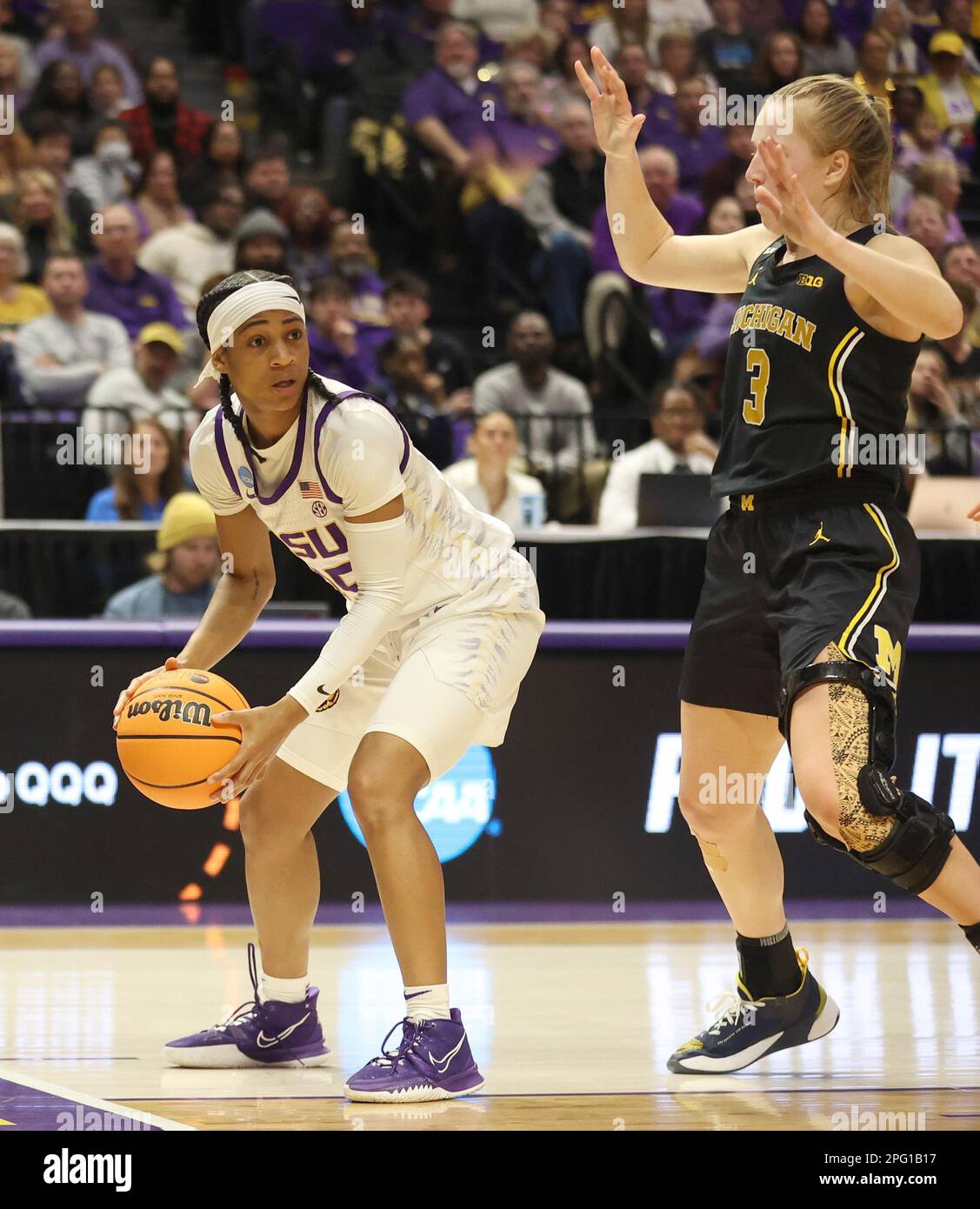 Baton Rouge, USA. 19th Mar, 2023. LSU Tigers guard Alexis Morris (45 ...