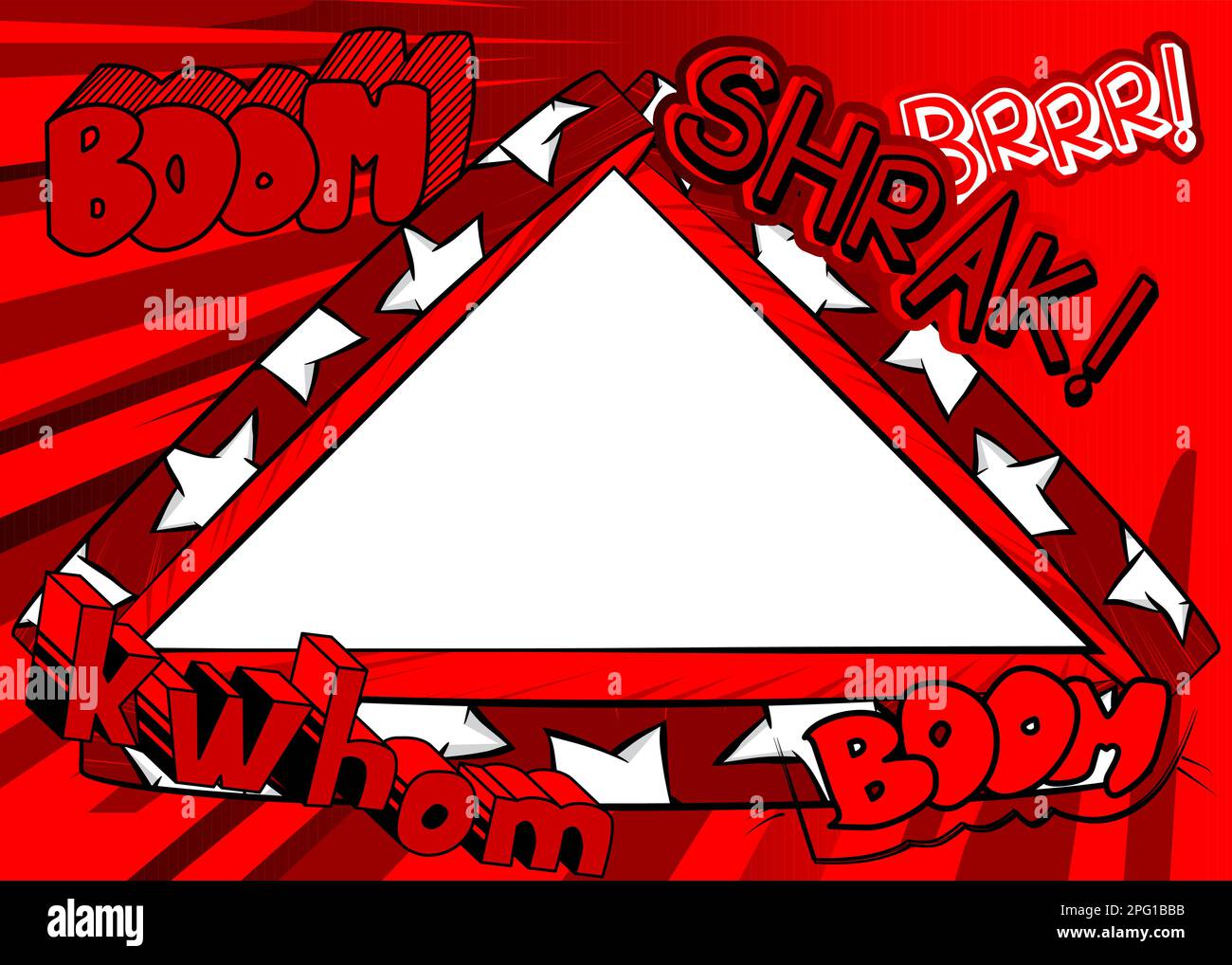 Comic Book white Pyarmid with red pop art Background. Vector wallpaper ...